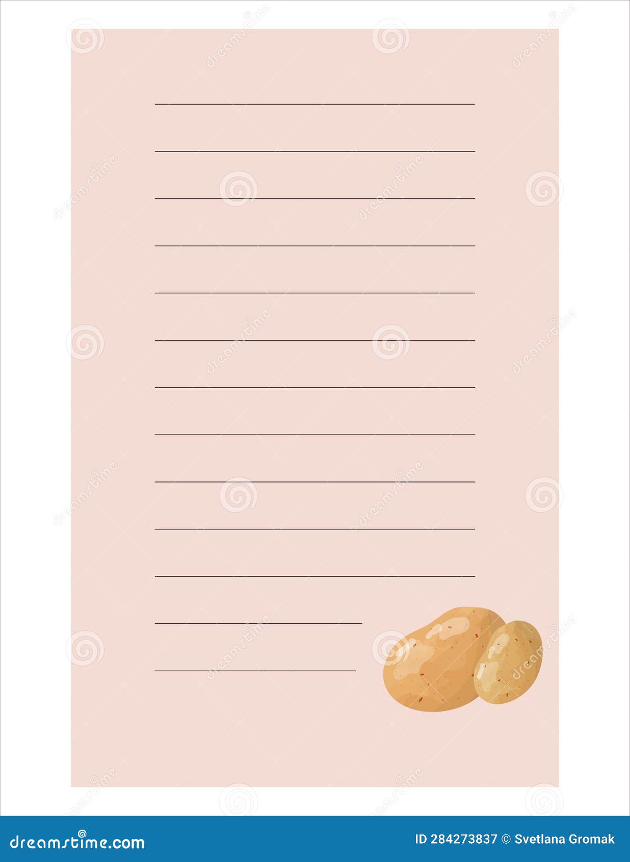 Note of Cute Vegetable Label Illustration. Memo, Paper. Vector Drawing ...