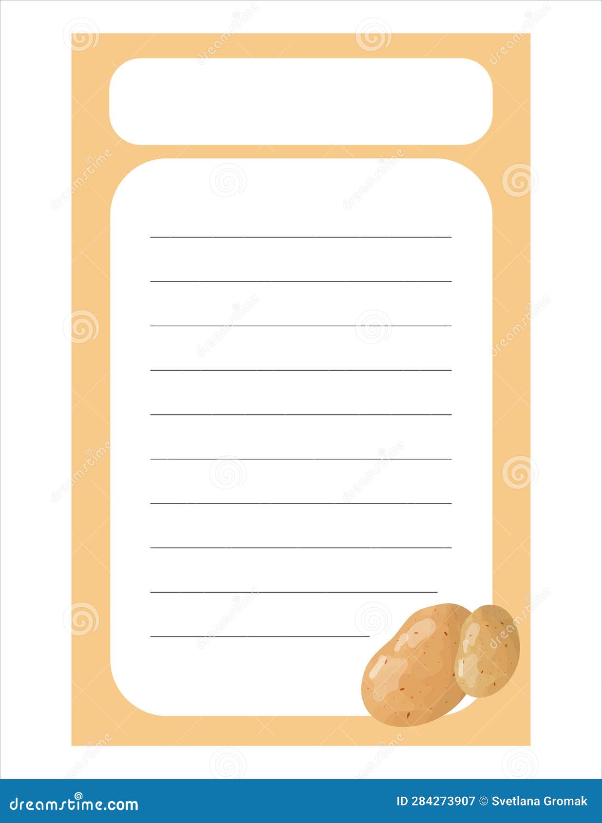 Note of Cute Vegetable Label Illustration. Memo, Paper. Vector Drawing ...