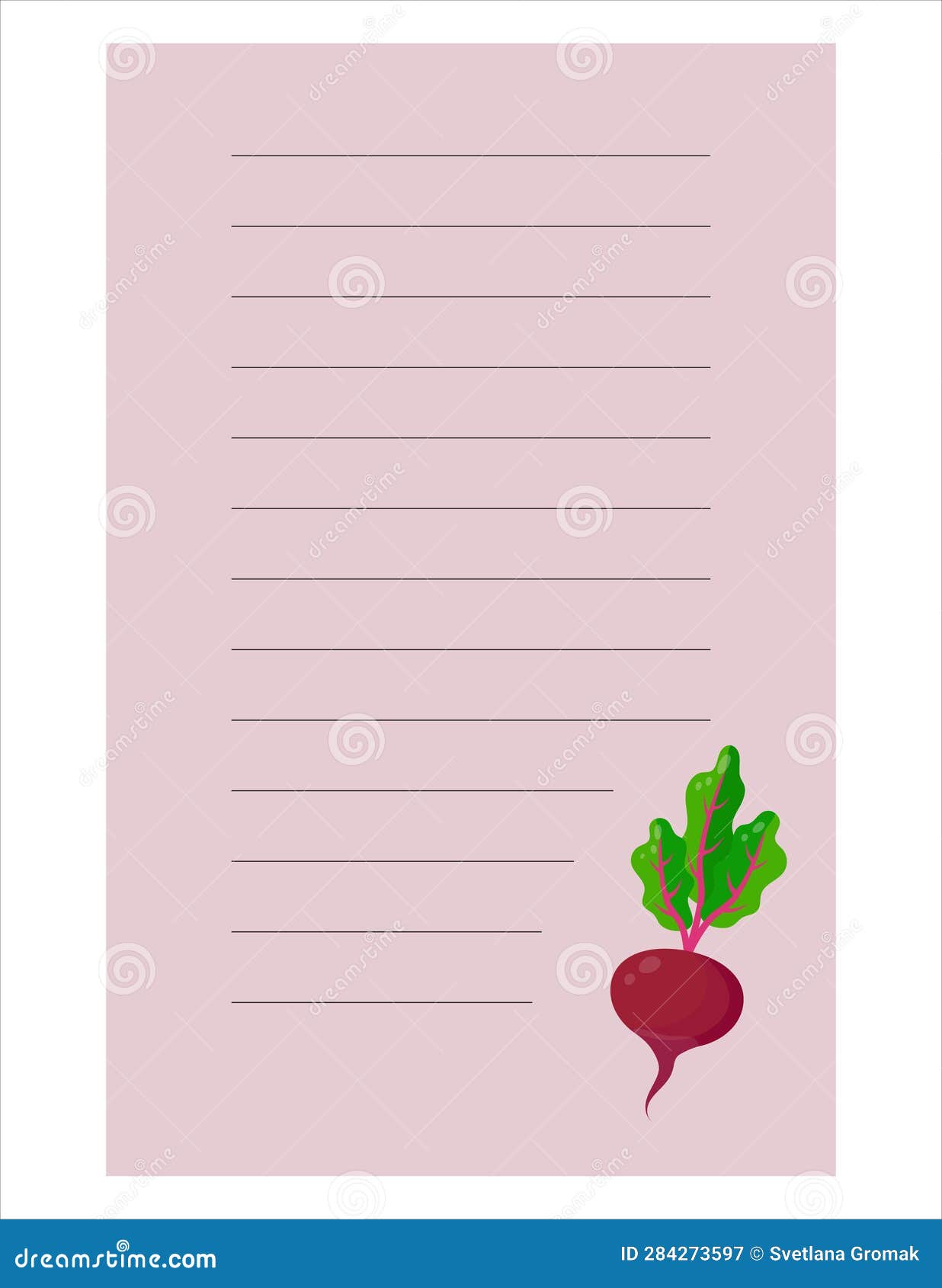 Note of Cute Vegetable Label Illustration. Memo, Paper. Vector Drawing ...