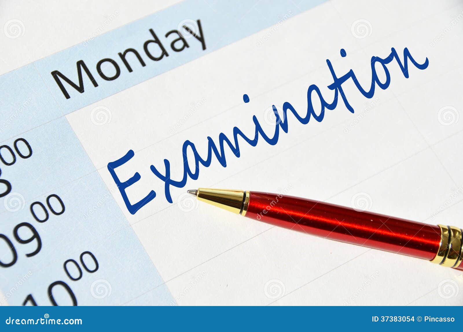 Note d'examen photo stock. Image du stylo, organisateur - 37383054