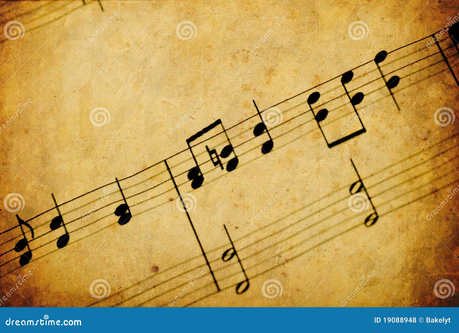 Note de musique photo stock. Image du papier, fond, page - 19088948