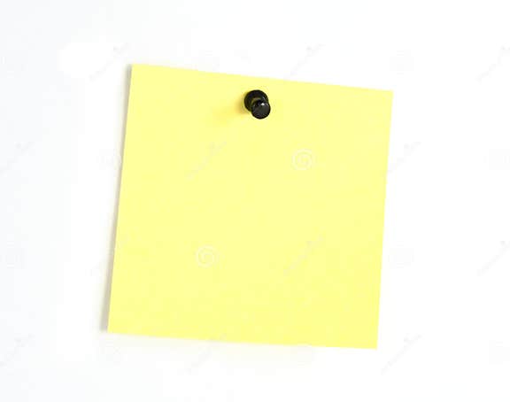 Note de post-it jaune image stock. Image du mémoires, clou - 3482757