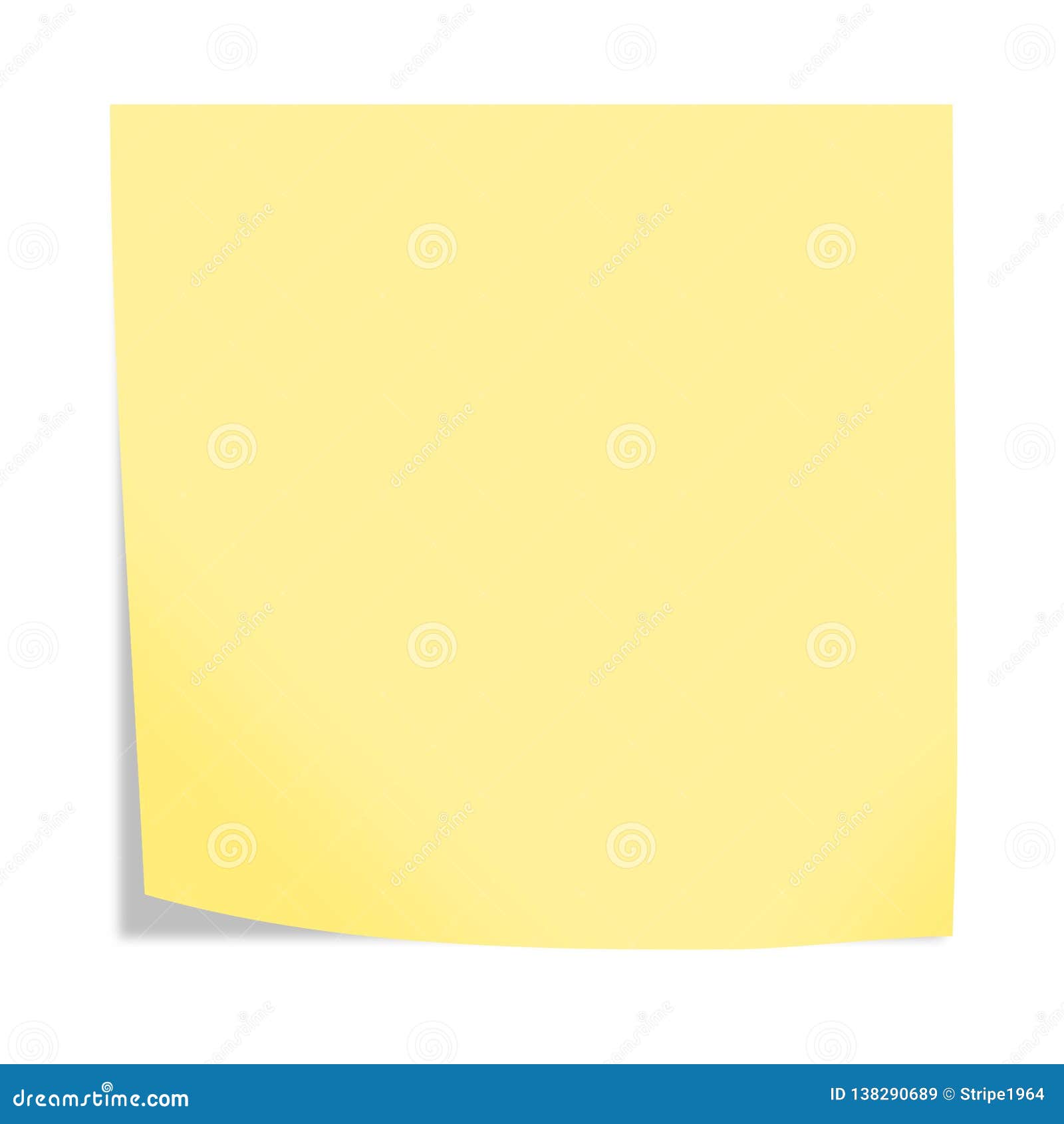 Note De Post-it Jaune D'isolement Sur Le Fond Blanc Avec Le Chemin De ...