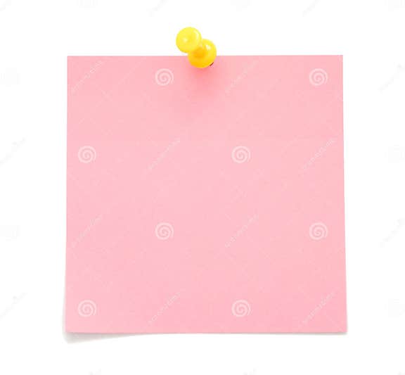 Note de post-it rose blanc photo stock. Image du page - 18589106