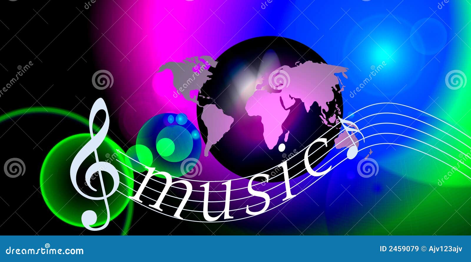 Note Del Mondo Di Musica Del Internet Illustrazione di Stock ...