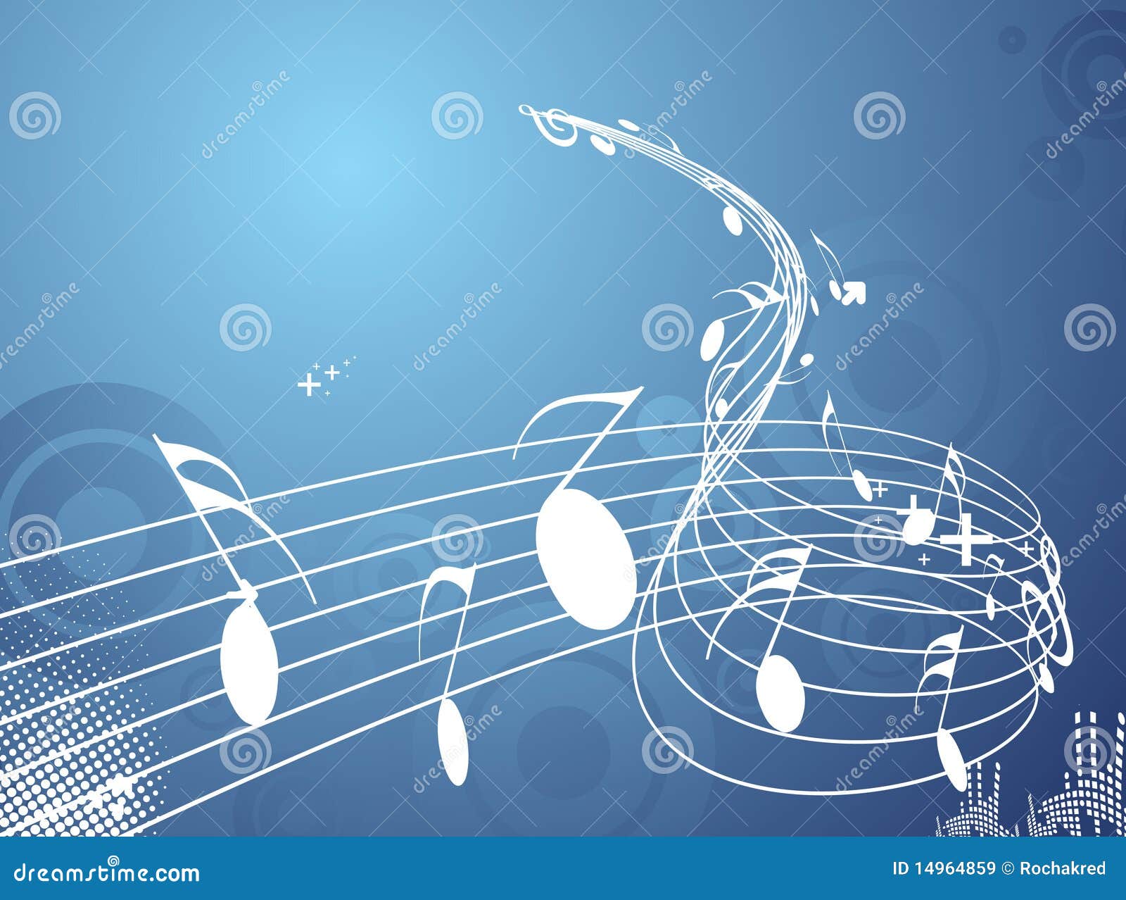 Note di musica illustrazione vettoriale. Illustrazione di evento - 14964859