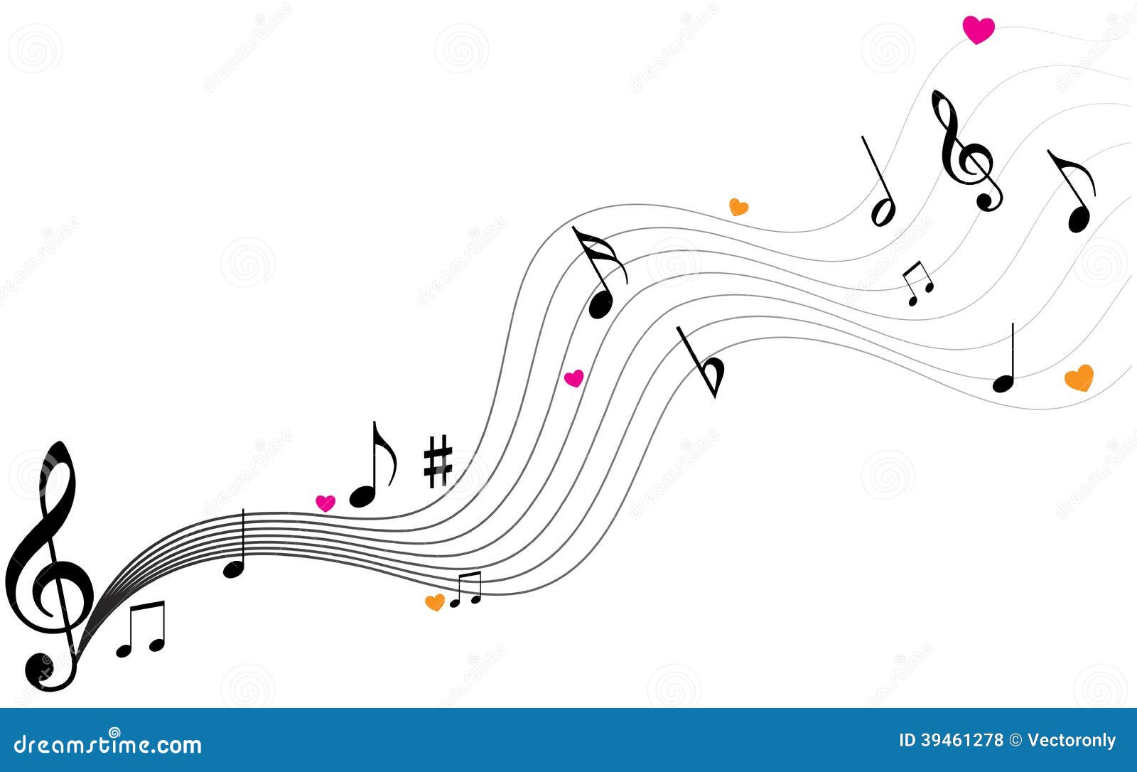 Note di musica illustrazione vettoriale. Illustrazione di ballo - 39461278