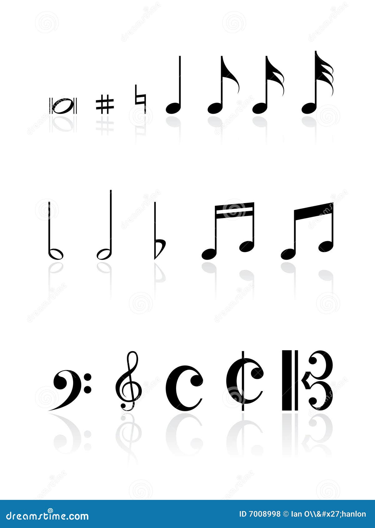 Note di musica illustrazione vettoriale. Illustrazione di classico ...