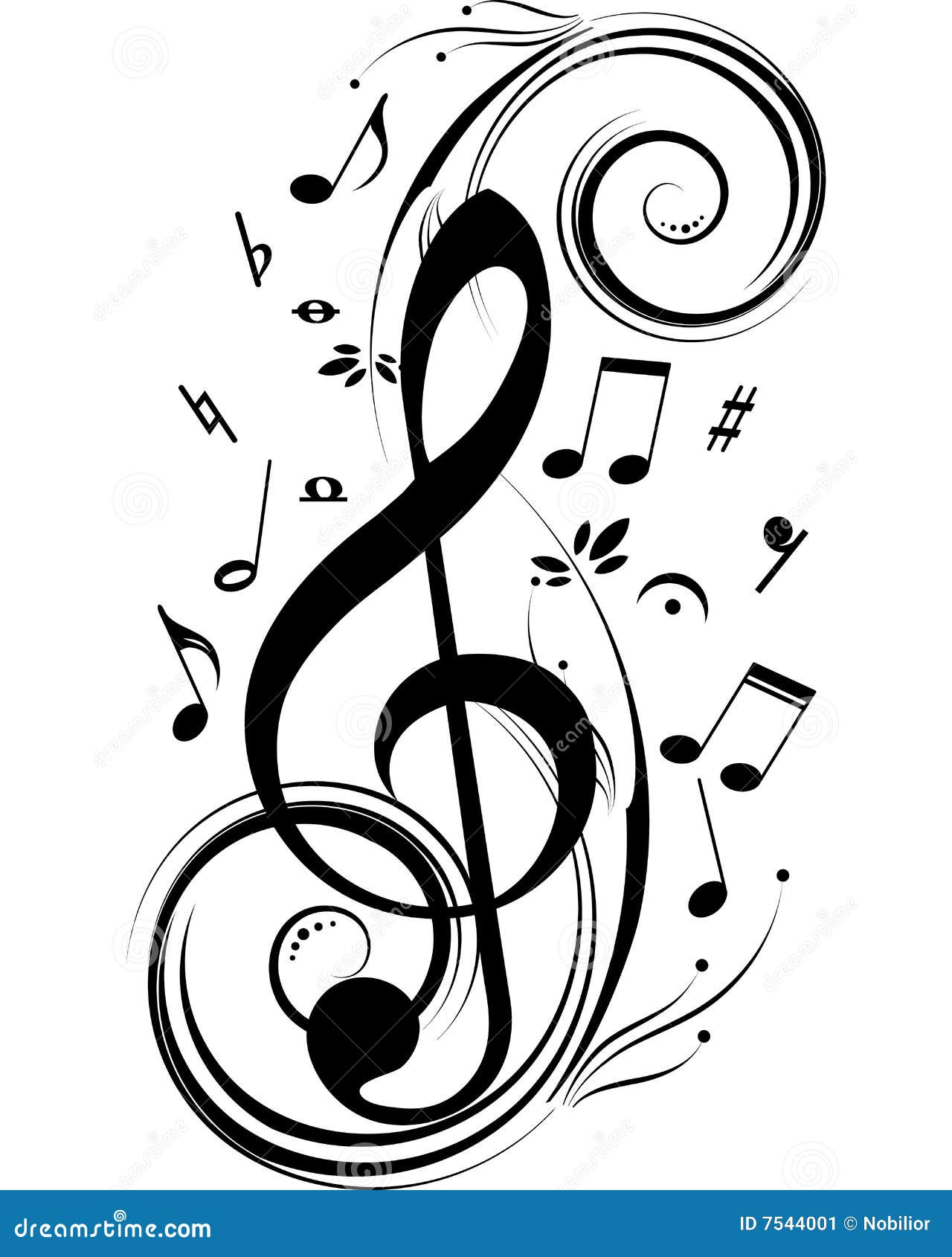 Note di musica illustrazione vettoriale. Illustrazione di creativo ...