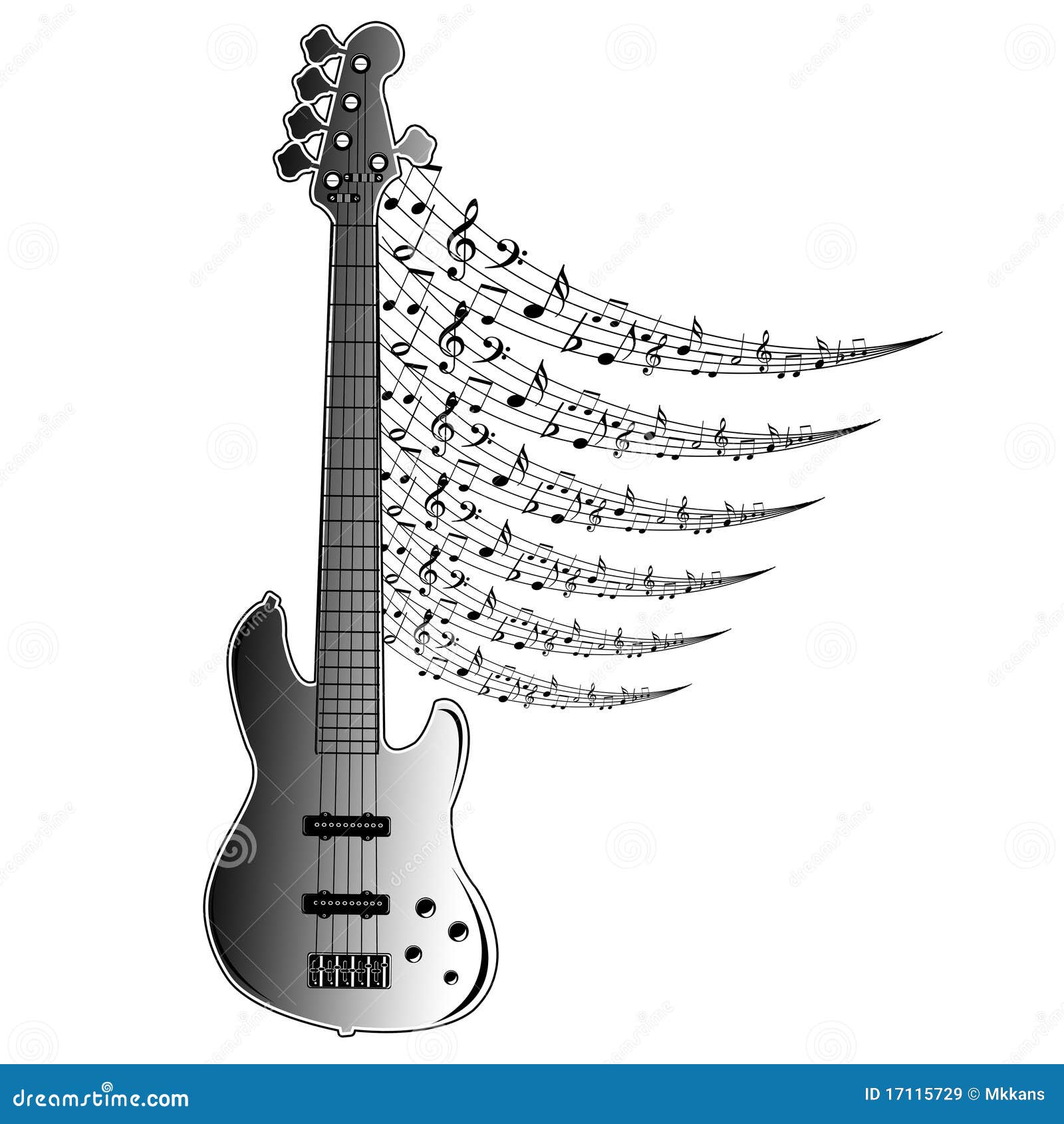Note Di Musica Della Chitarra Illustrazione di Stock - Illustrazione di ...