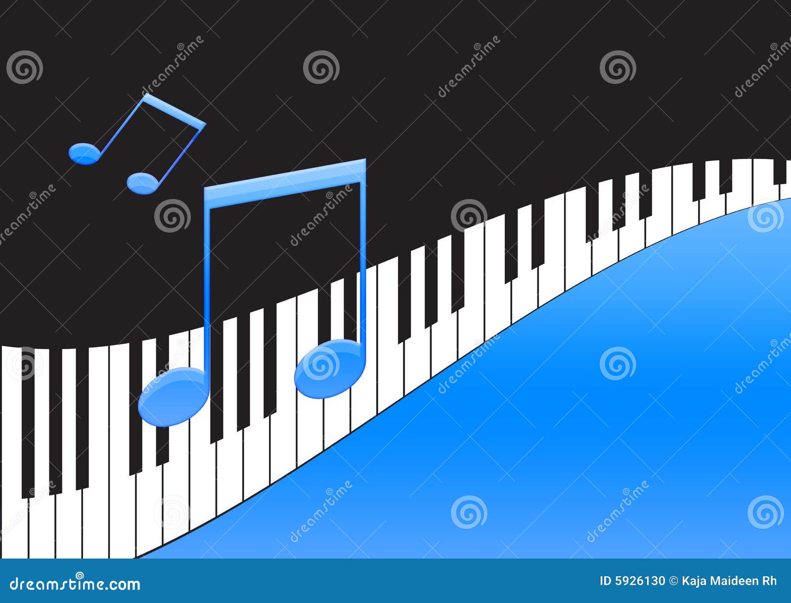 Note Di Musica E Tastiera Di Piano Illustrazione di Stock ...
