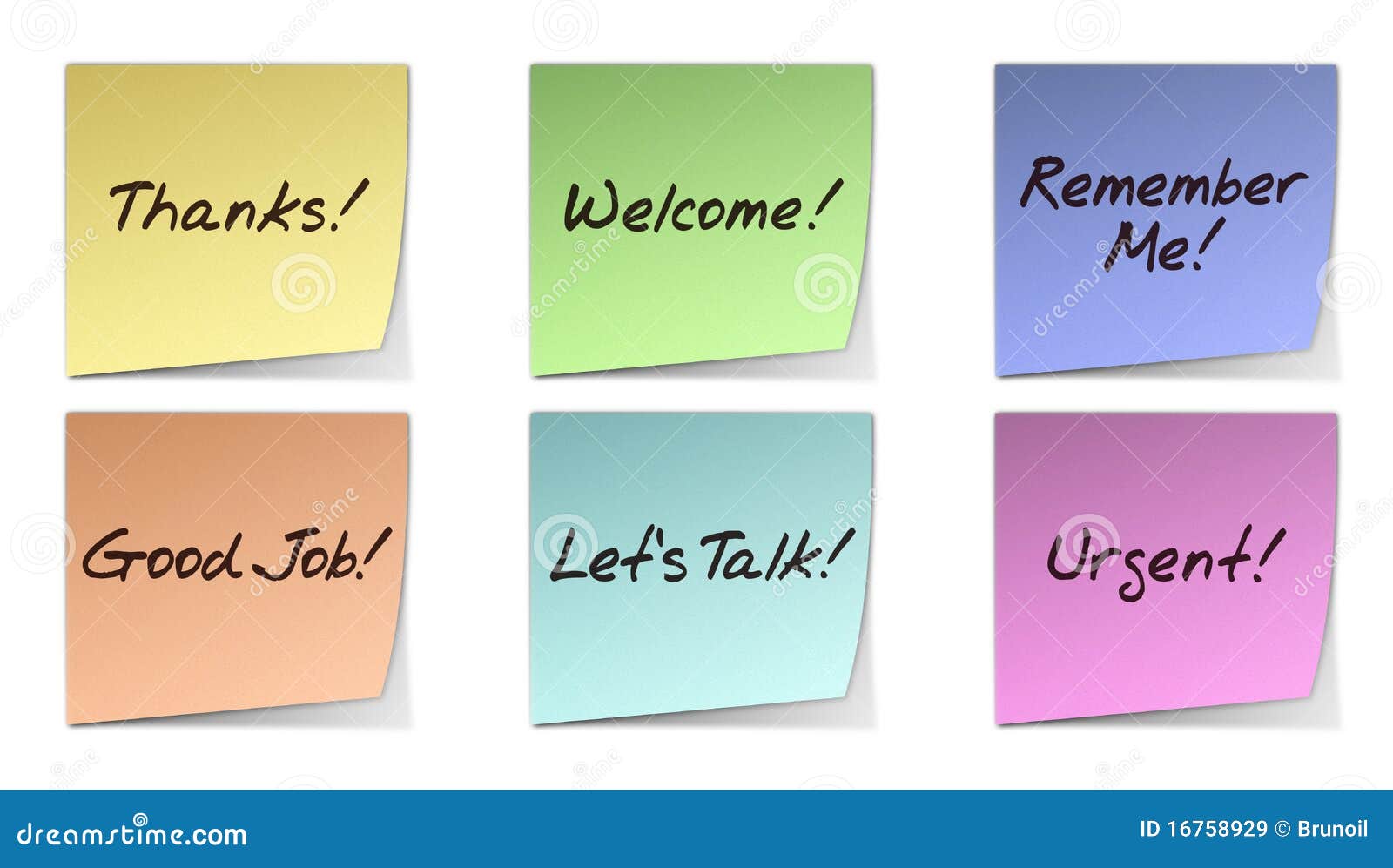 Note Di Post-it Scritte a Mano Illustrazione di Stock - Illustrazione ...