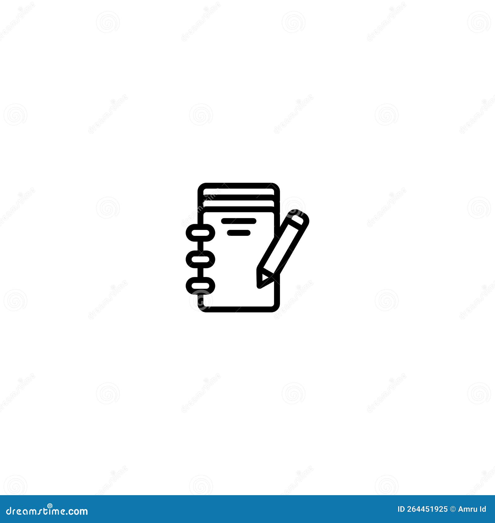 Note Diary Journal Outline Icon, Logo, and Illustration Stock Vector ...