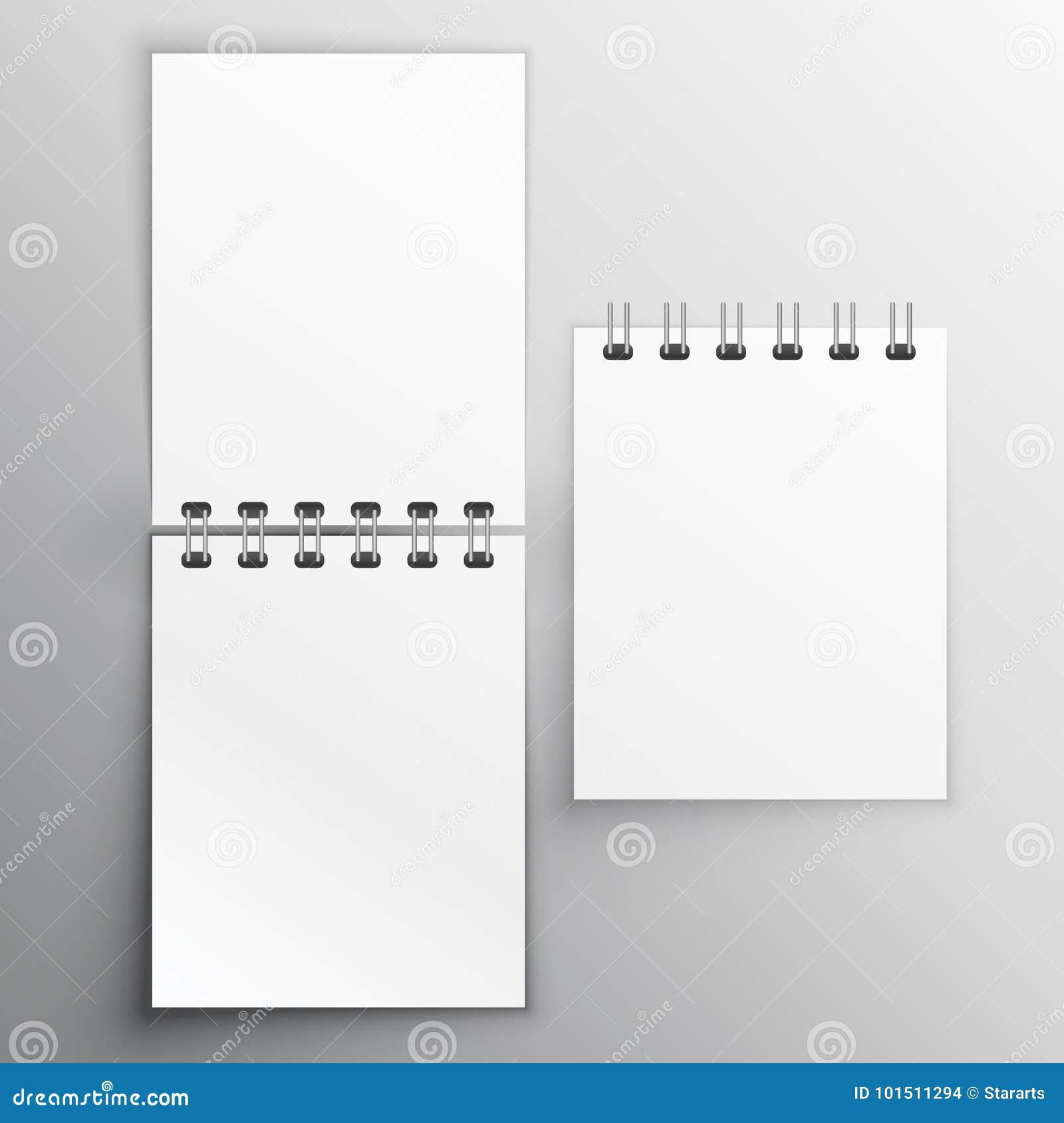 Note Diary Mockup Design Template Stock Vector - Illustration of ...