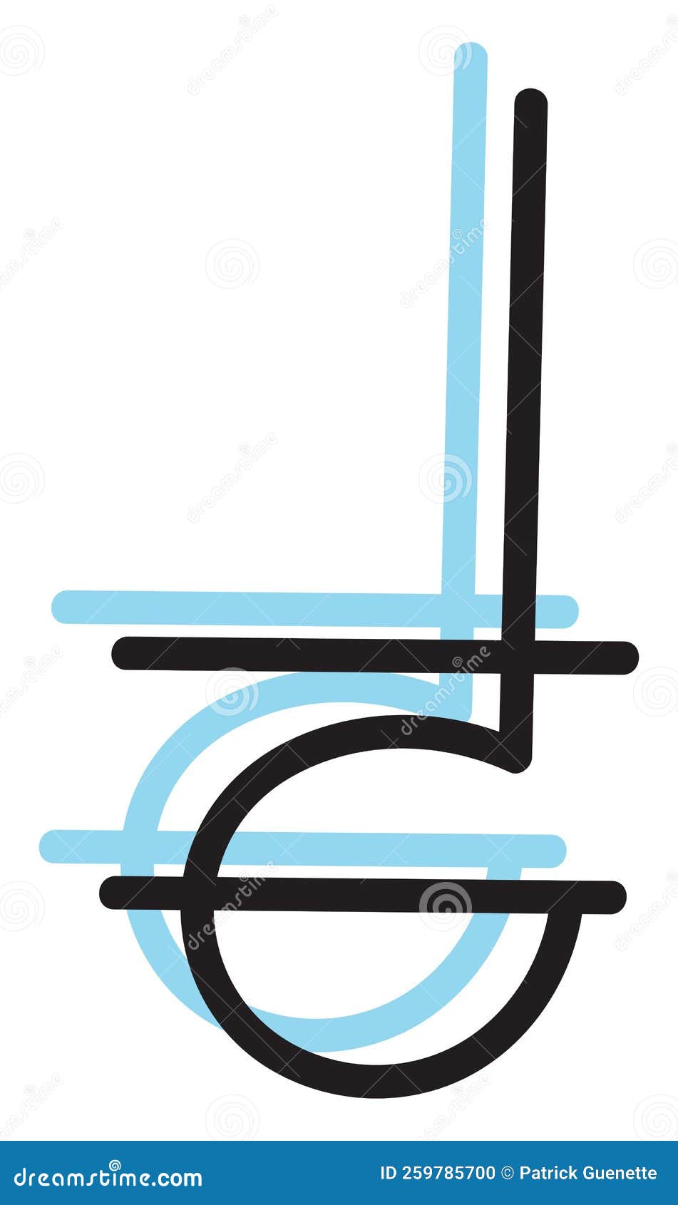 Note with a Double Line, Icon Stock Vector - Illustration of bass ...