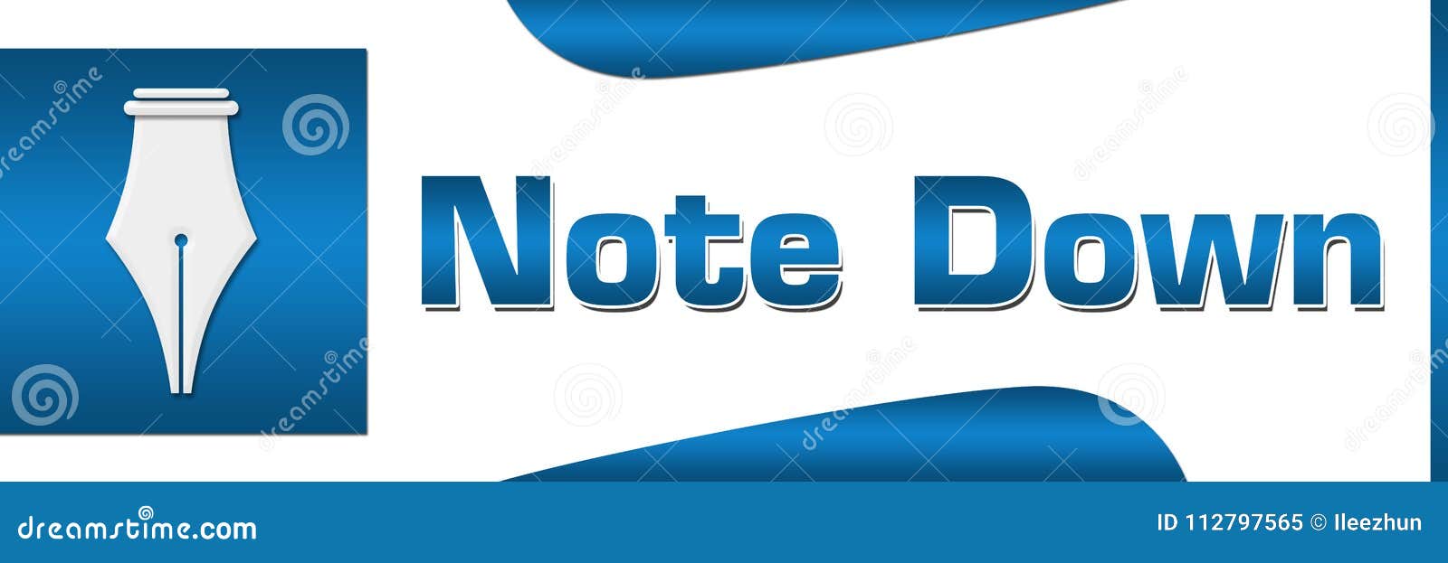 Note Down Blue Horizontal stock illustration. Illustration of planning ...