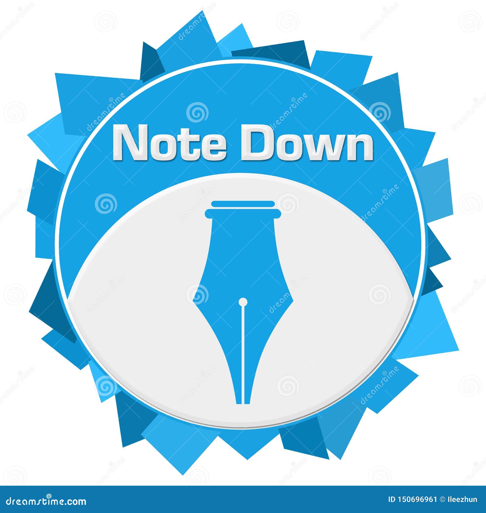 Note Down Blue Squares Text Stock Illustration - Illustration of book ...