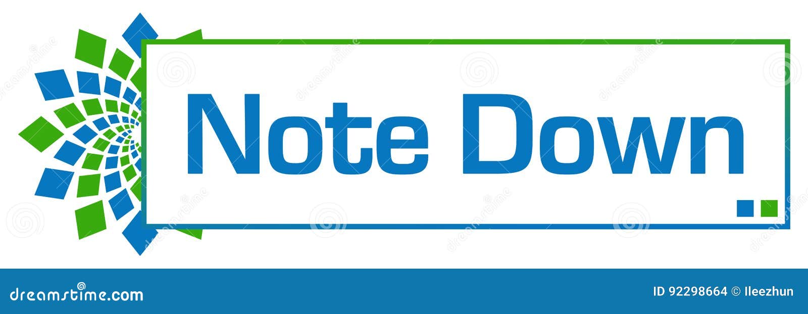 Note Down Green Blue Circular Bar Stock Illustration - Illustration of ...