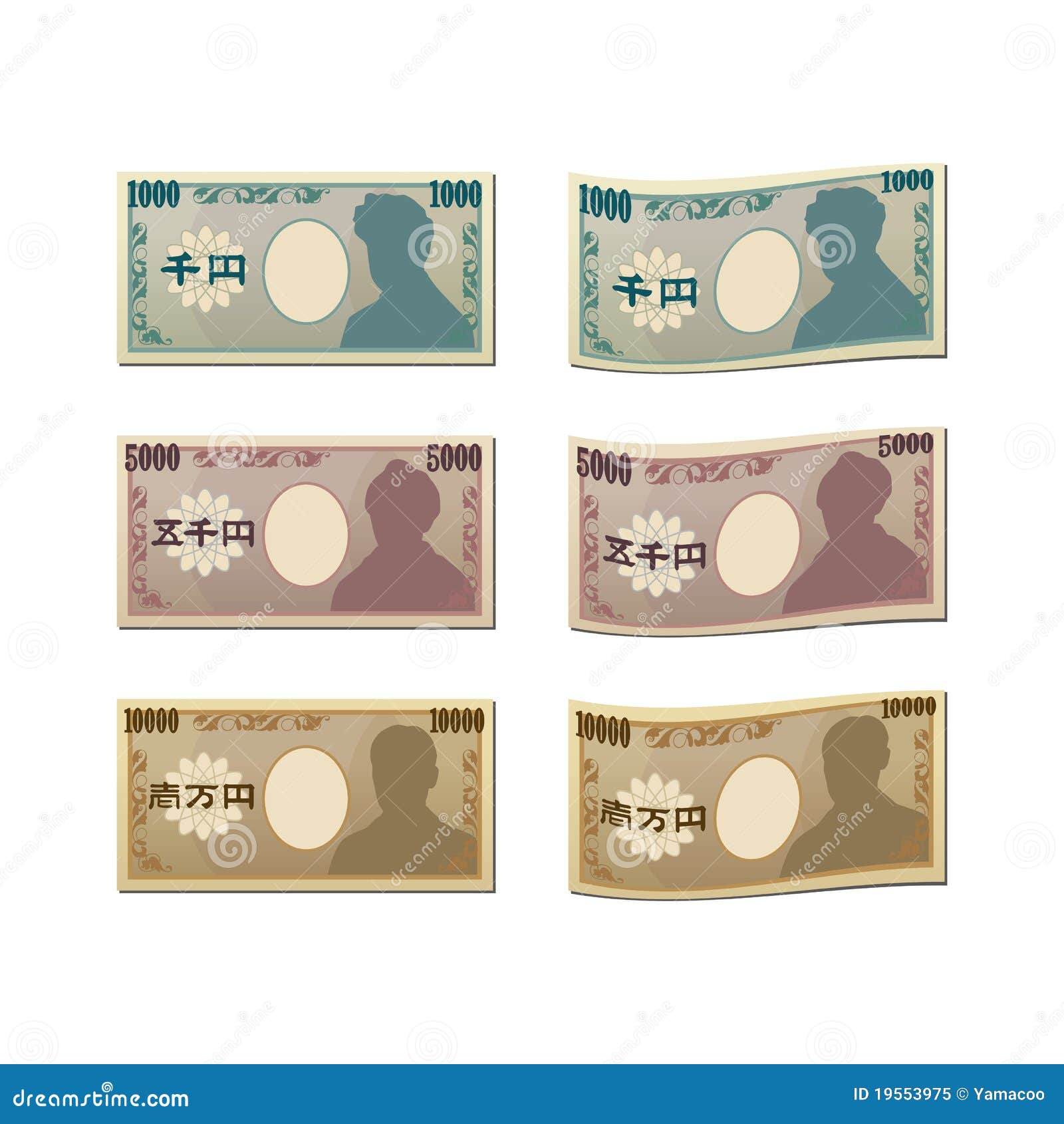 Note du Japon illustration de vecteur. Illustration of japon - 19553975