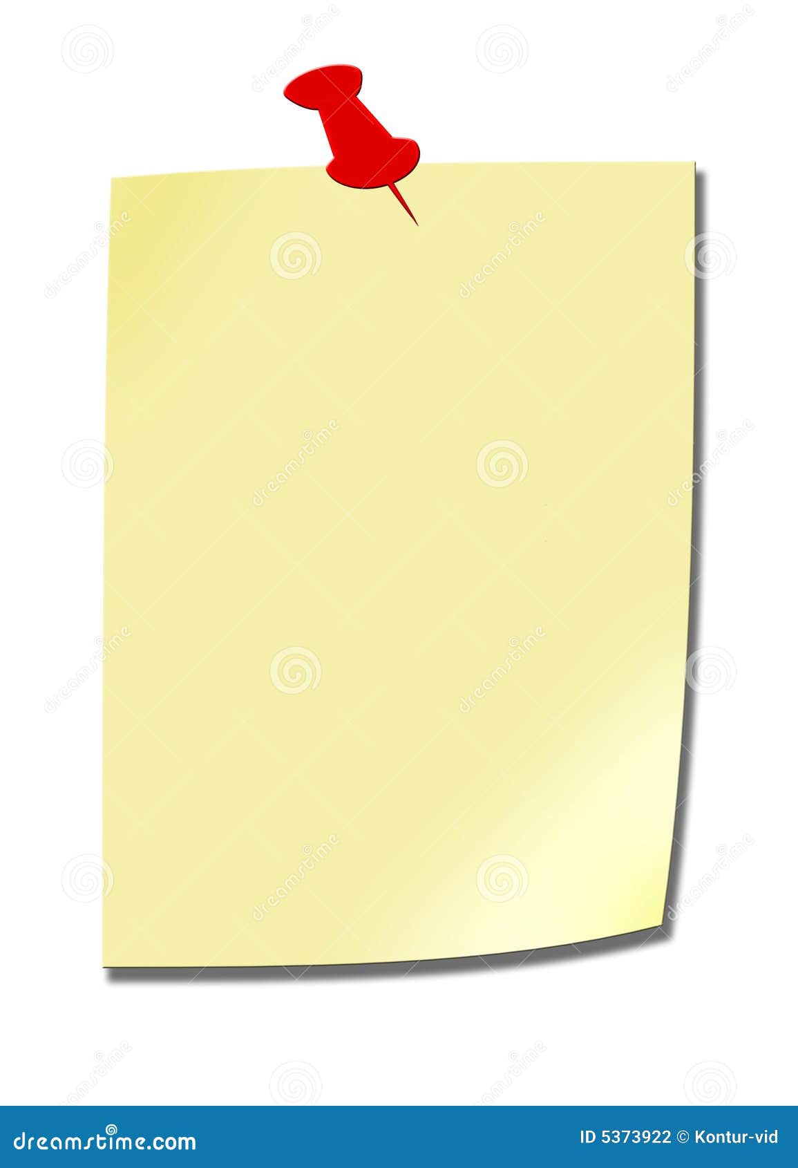 Note et punaise illustration stock. Illustration du papeterie - 5373922