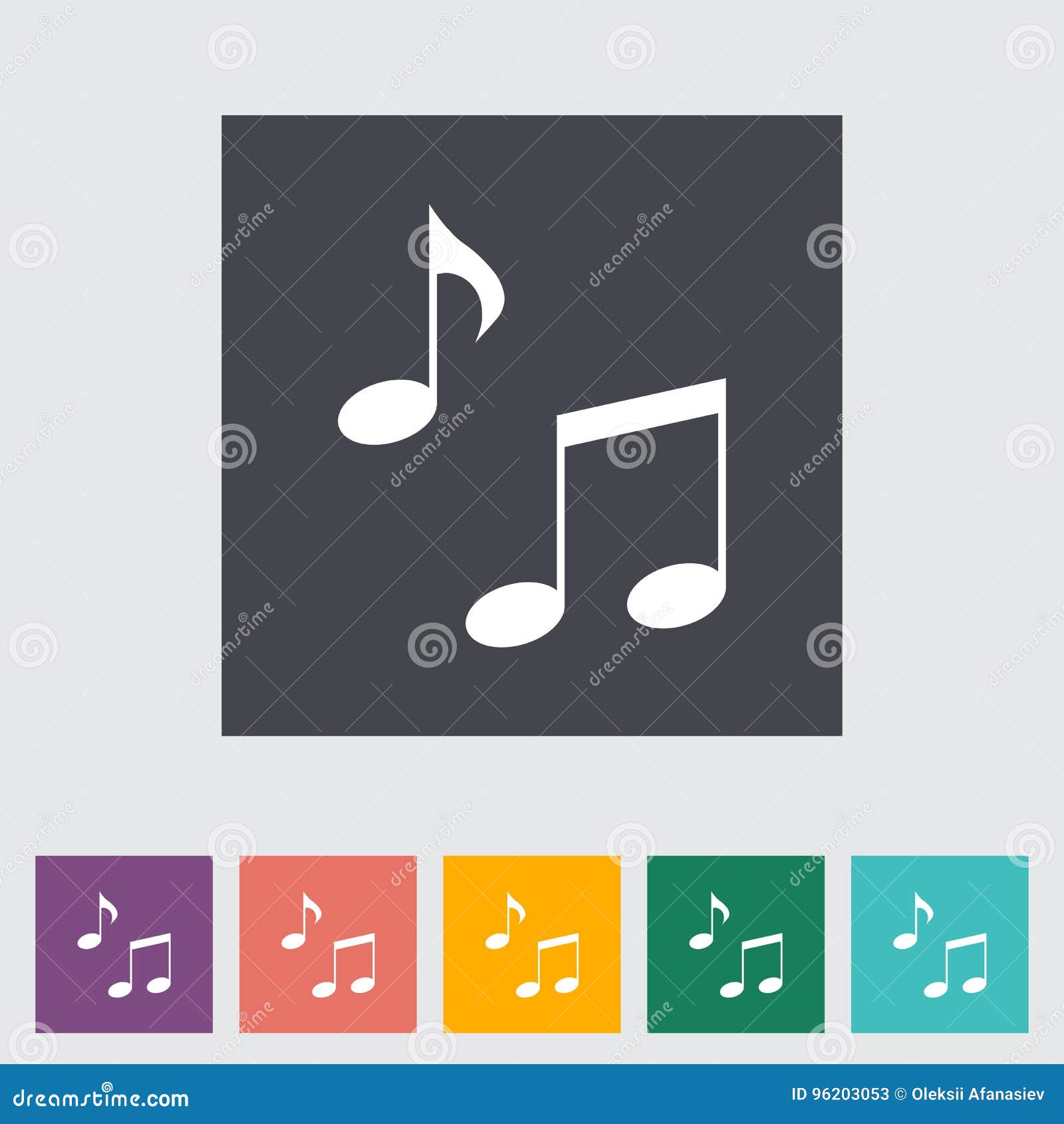 Note flat icon stock vector. Illustration of musical - 96203053
