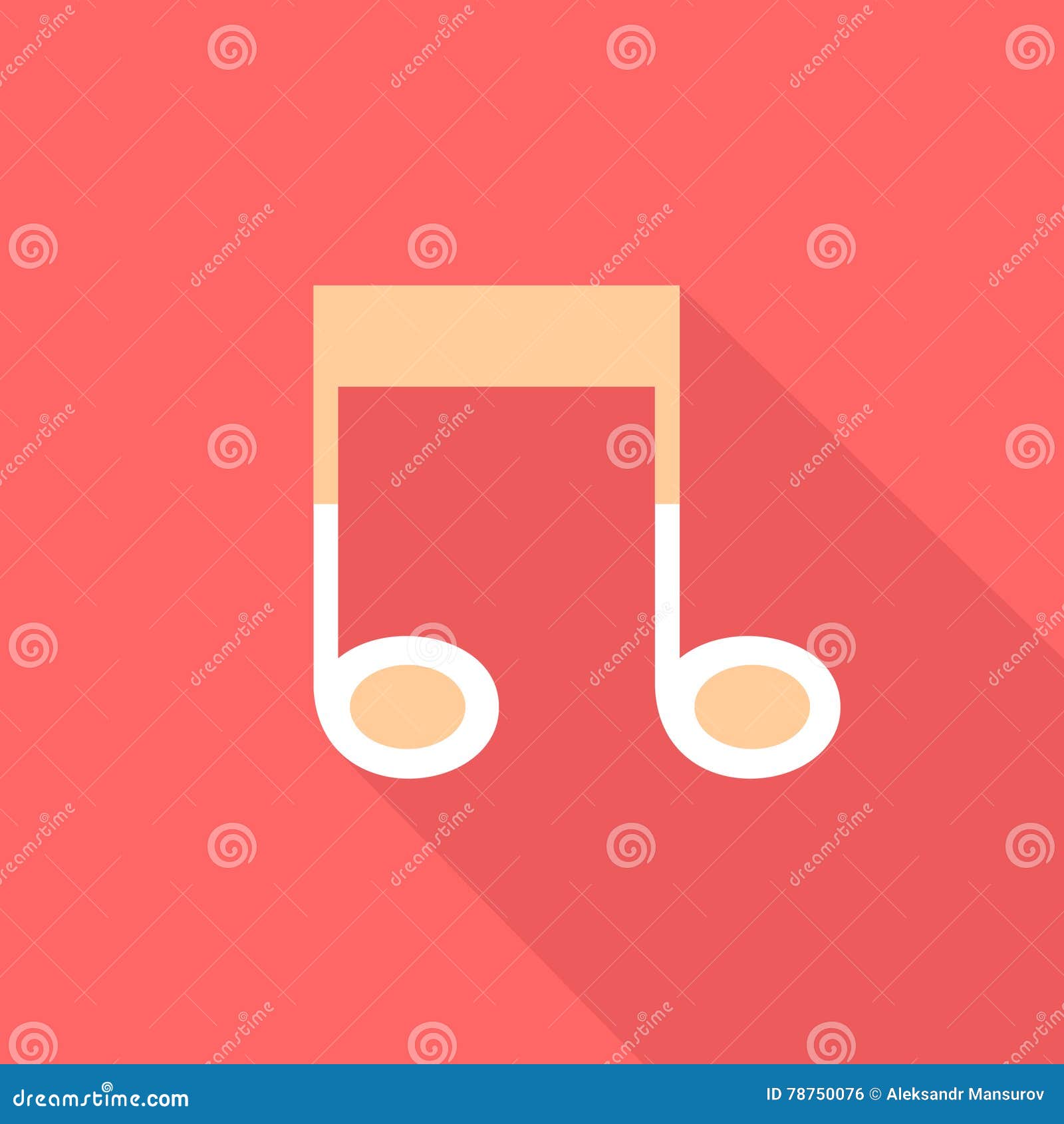 Note flat stock vector. Illustration of design, culture - 78750076