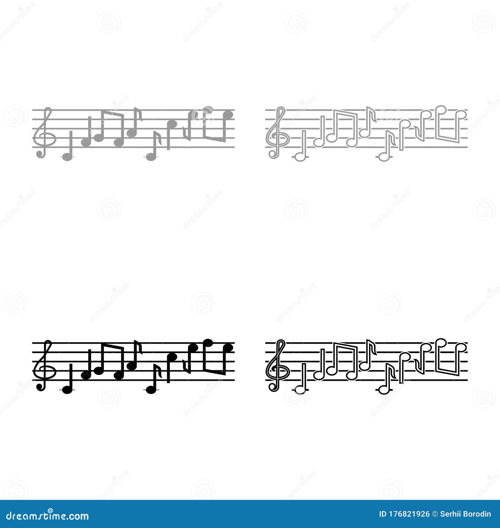 Note Fret Notes Icon In Circle Round Outline Black Color Vector ...