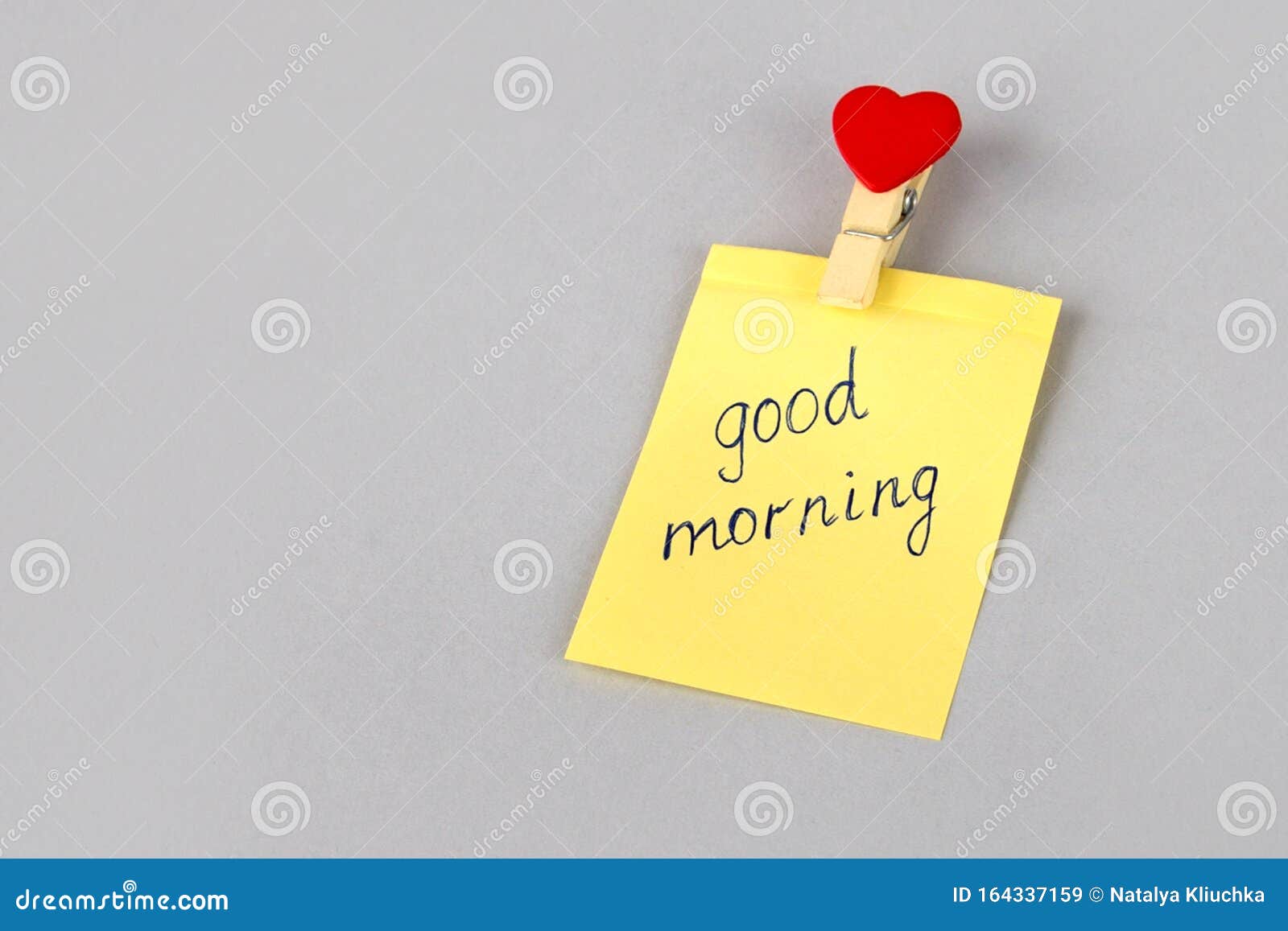 Note Good Morning. Record on the Refrigerator. Stock Image - Image of ...