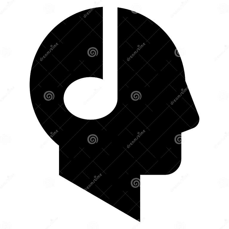 Note head stock vector. Illustration of people, headphones - 13459627