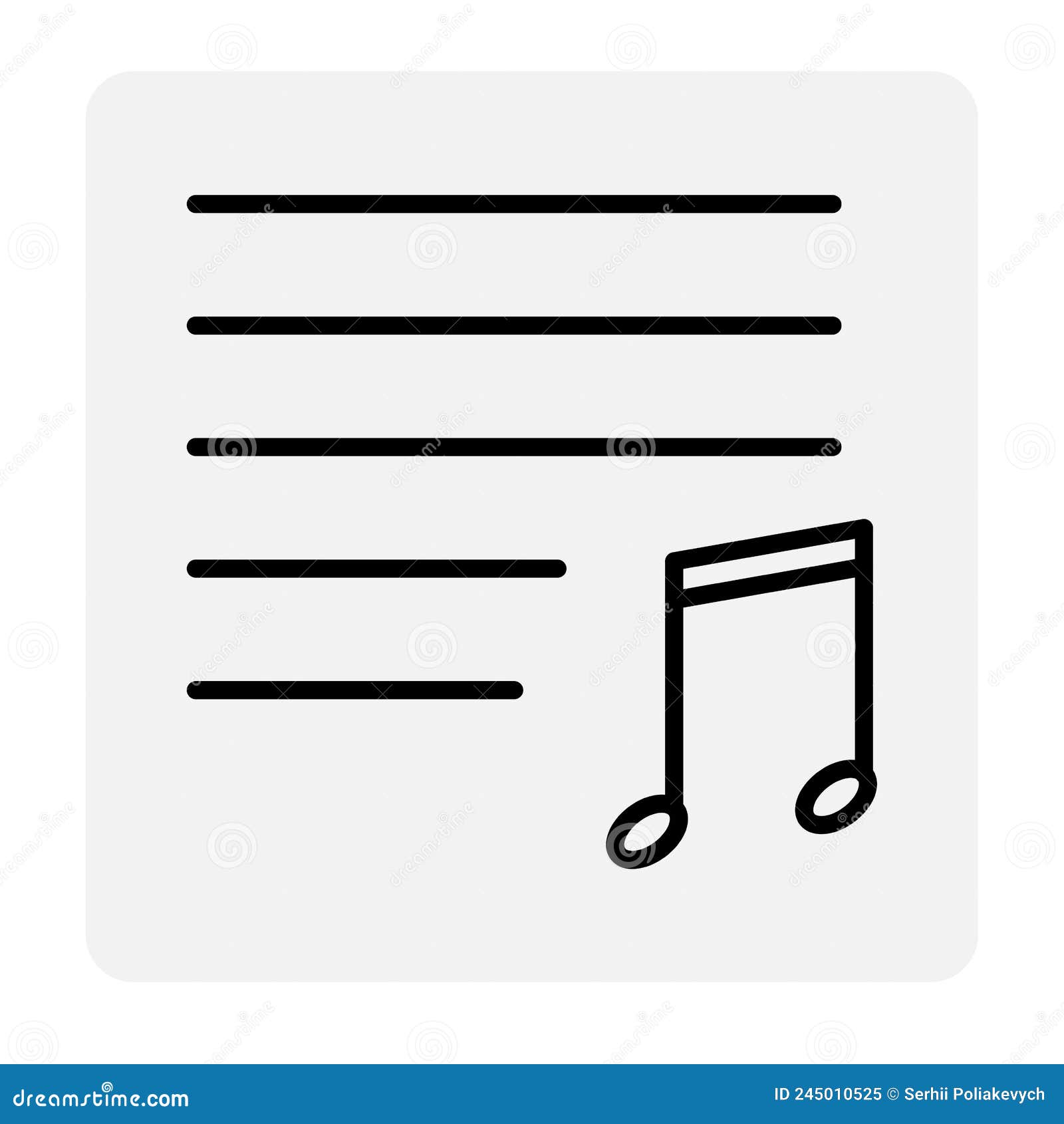 Note Icon in Line Art Style. Digital Art. Clipart Image. Vector ...