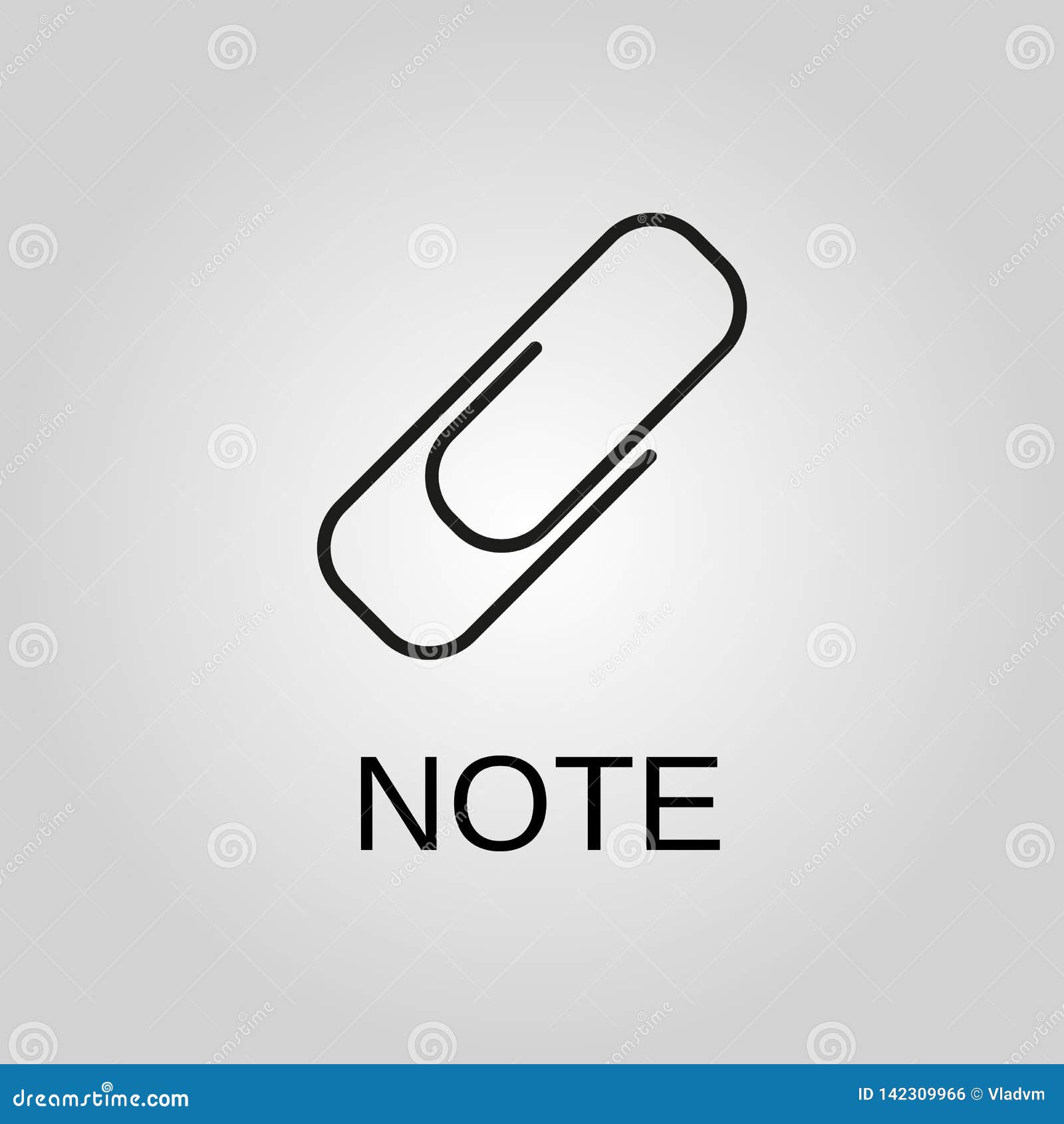 Note Icon. Note Symbol. Flat Design Stock Vector - Illustration of ...