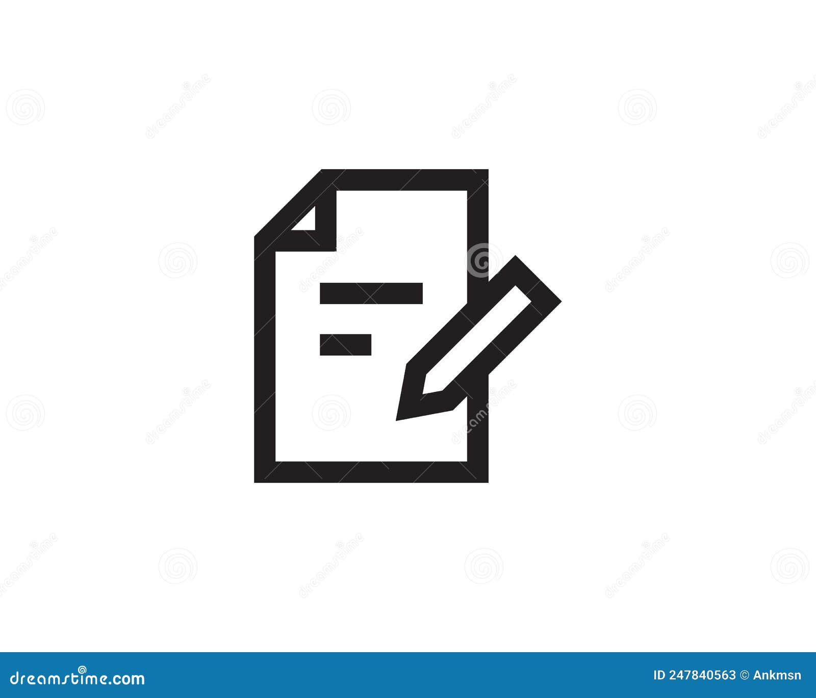 Note Icon Vector Sign. Paper Message or Document Page Stock Vector ...