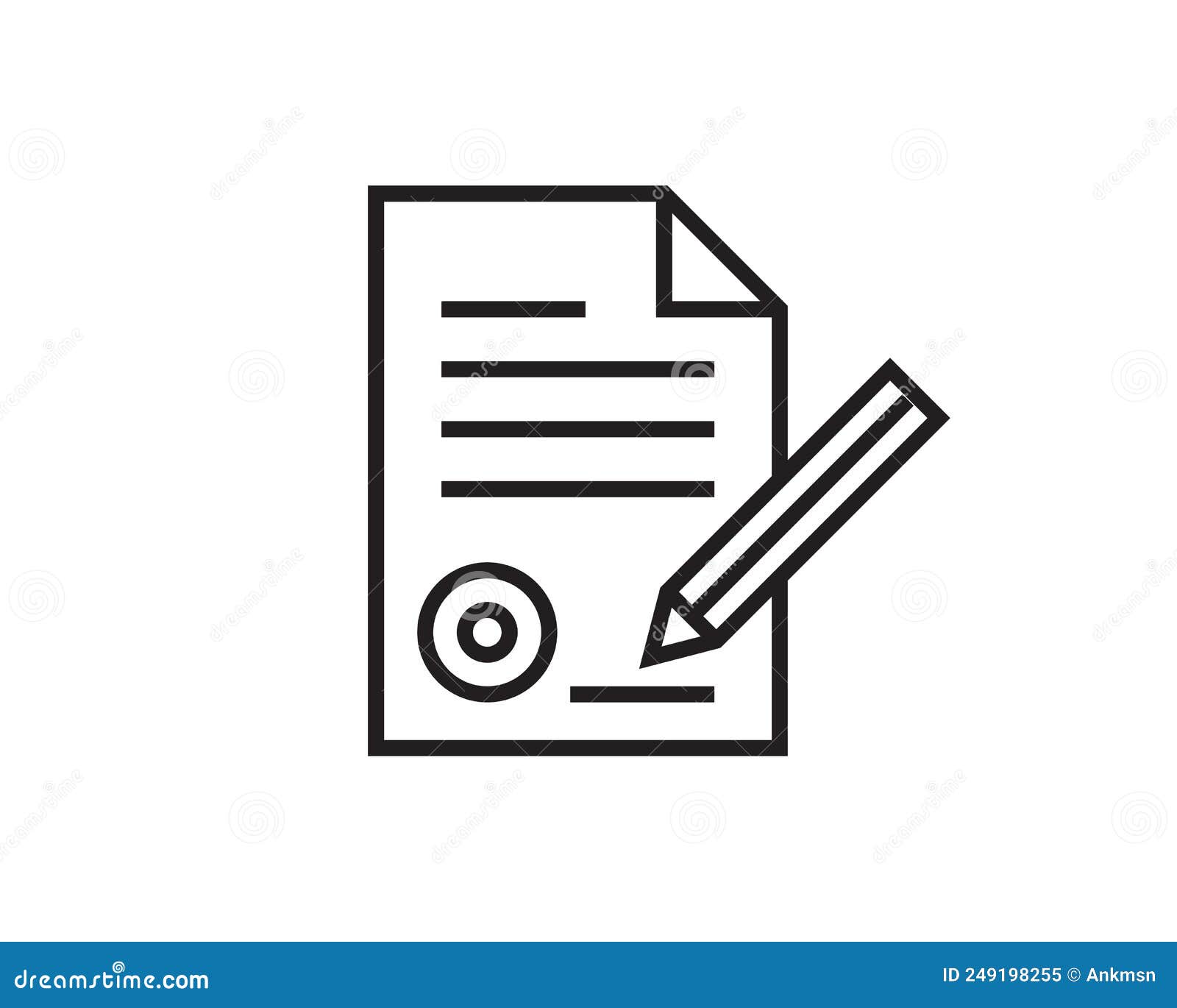 Note Icon Vector Sign. Paper Message or Document Page Stock Vector ...