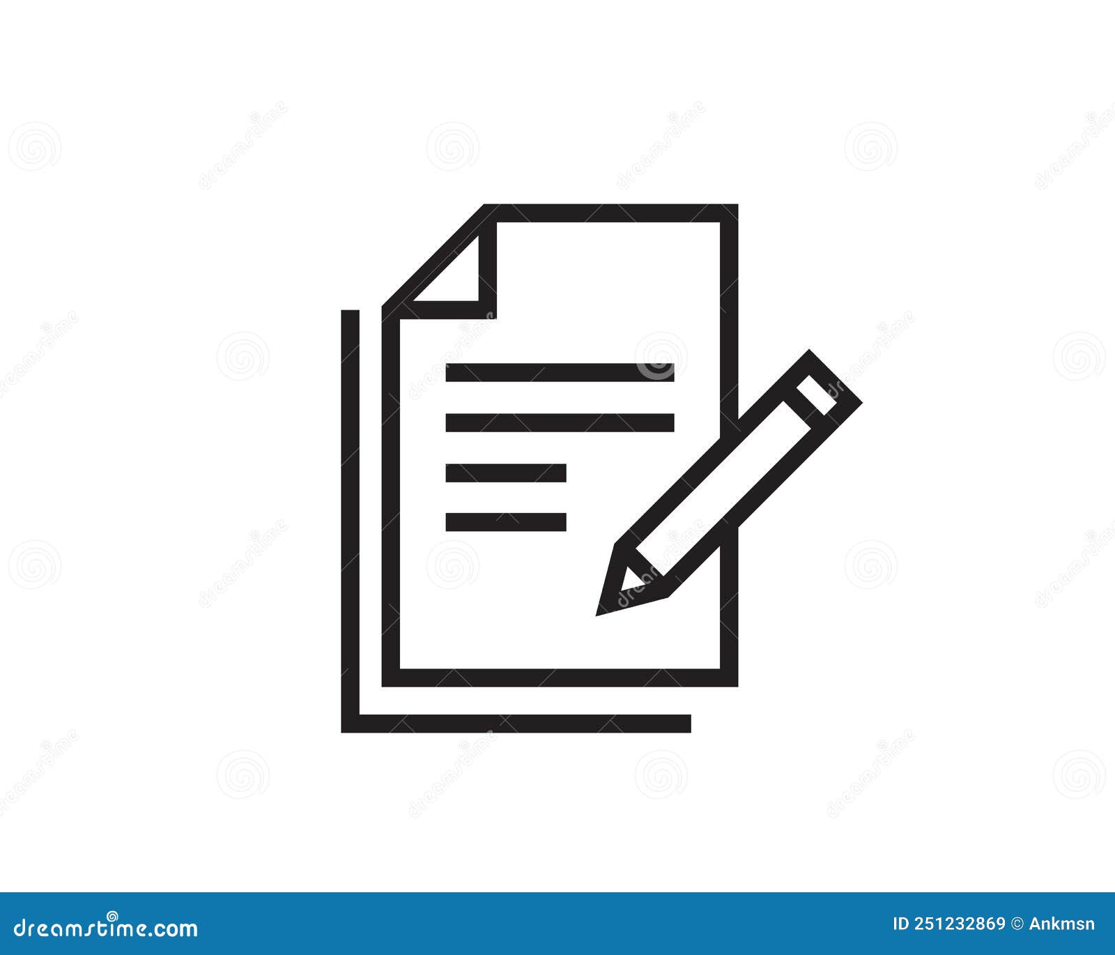 Note Icon Vector Sign. Paper Message or Document Page Stock Vector ...