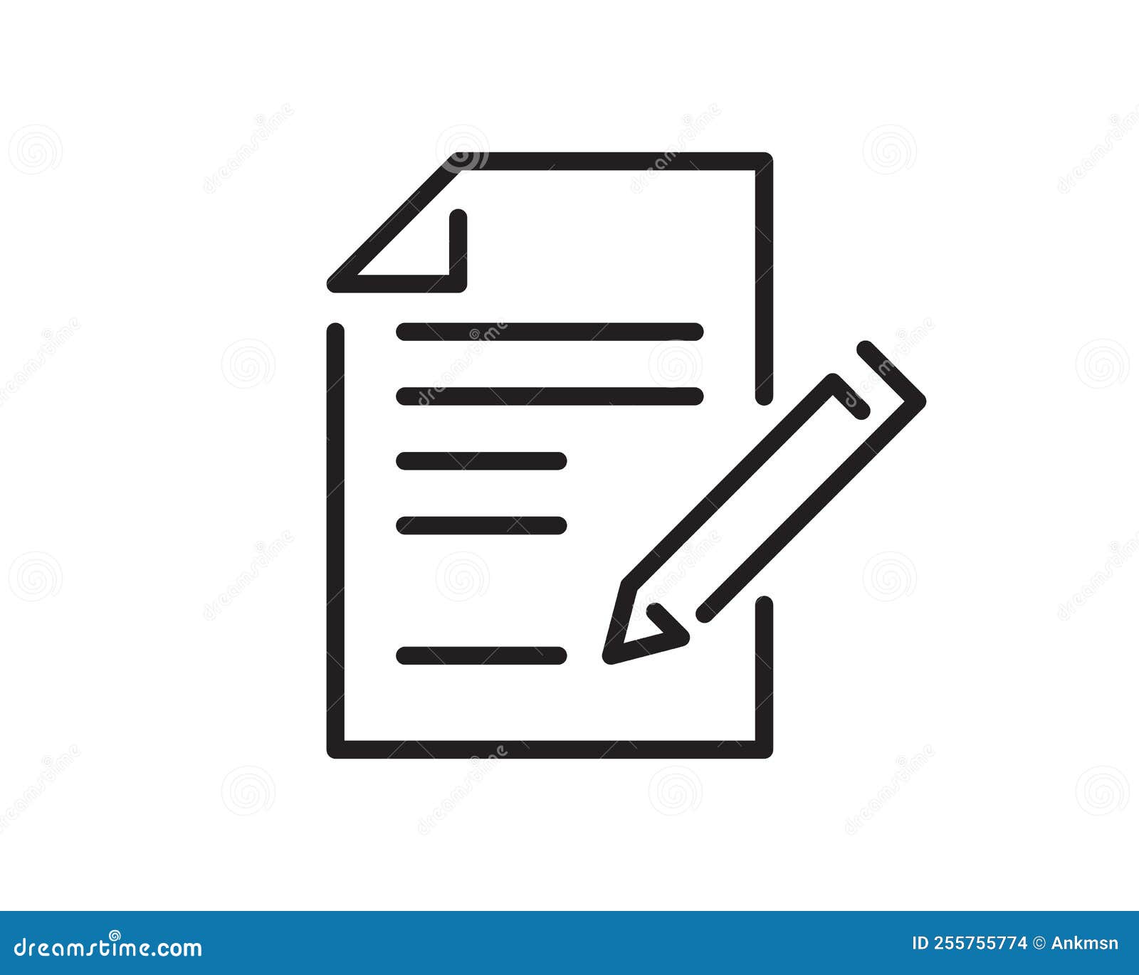 Note Icon Vector Sign. Paper Message or Document Page Stock Vector ...