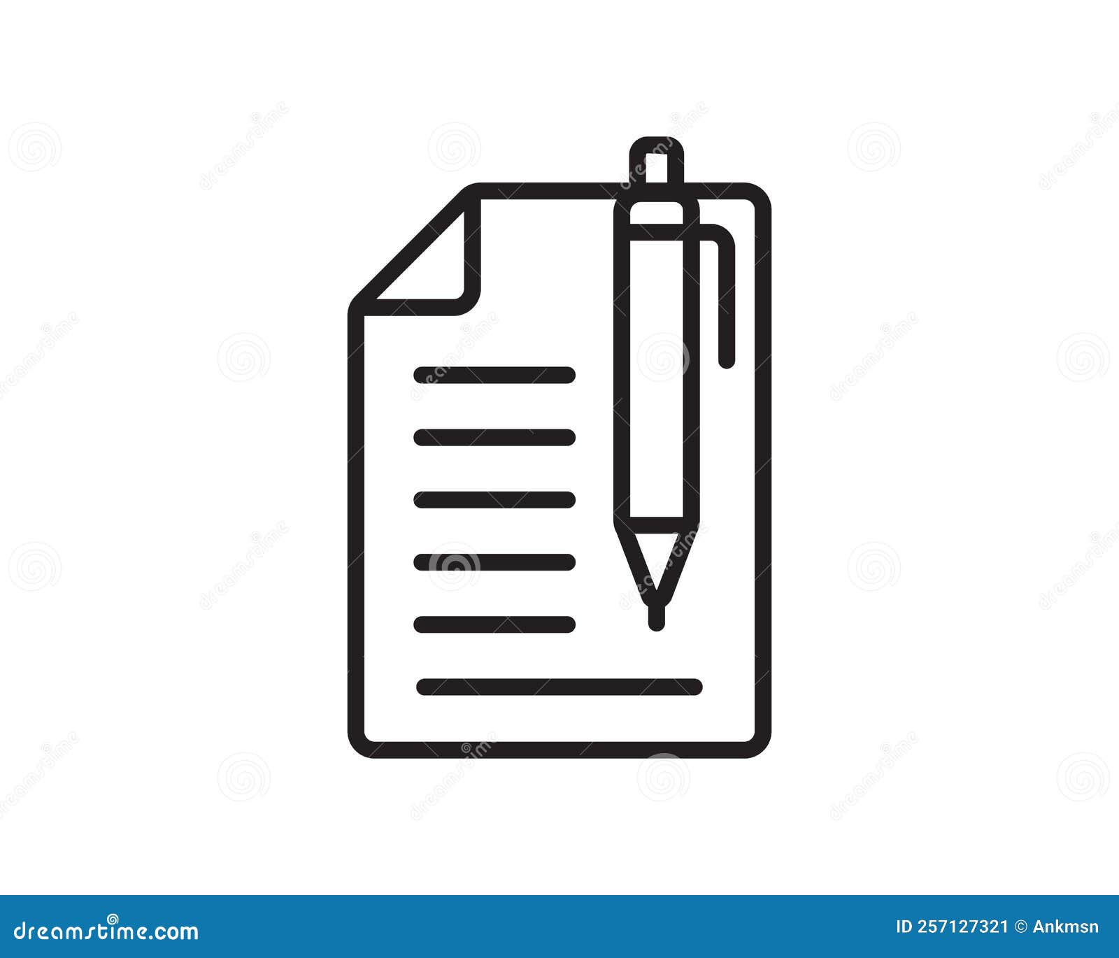 Note Icon Vector Sign. Paper Message or Document Page Stock Vector ...