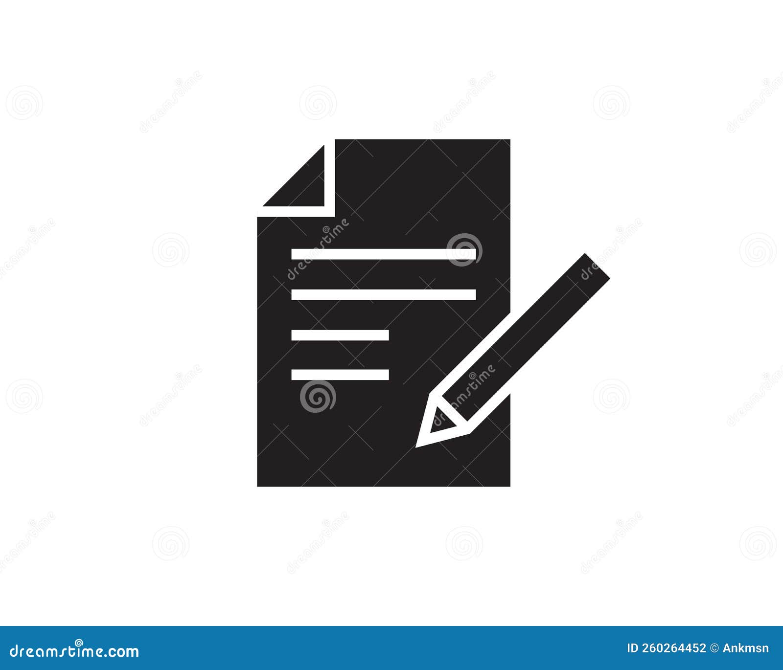 Note Icon Vector Sign. Paper Message or Document Page Stock Vector ...