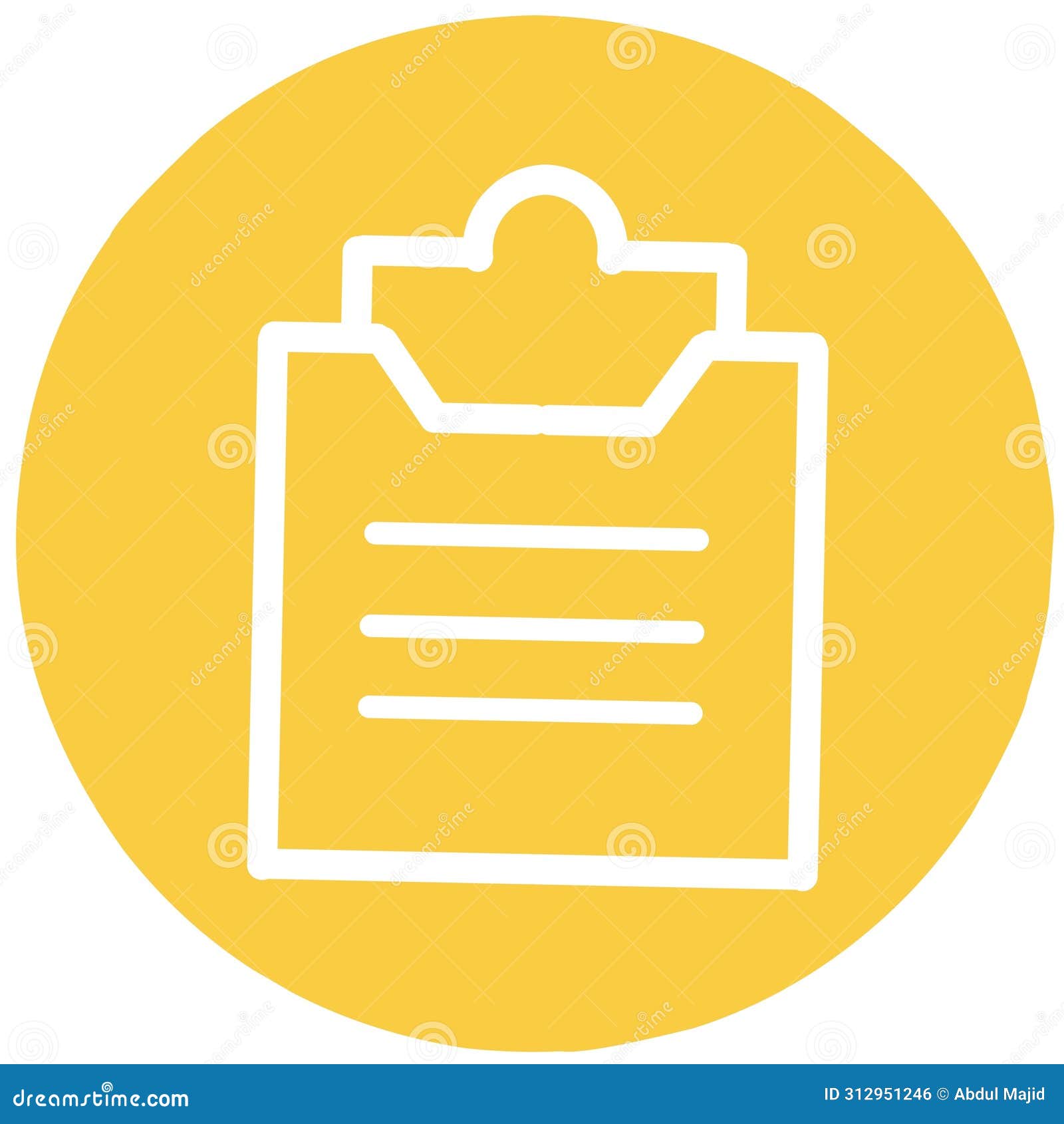 Note Icon with White Outline Stock Vector - Illustration of paper ...