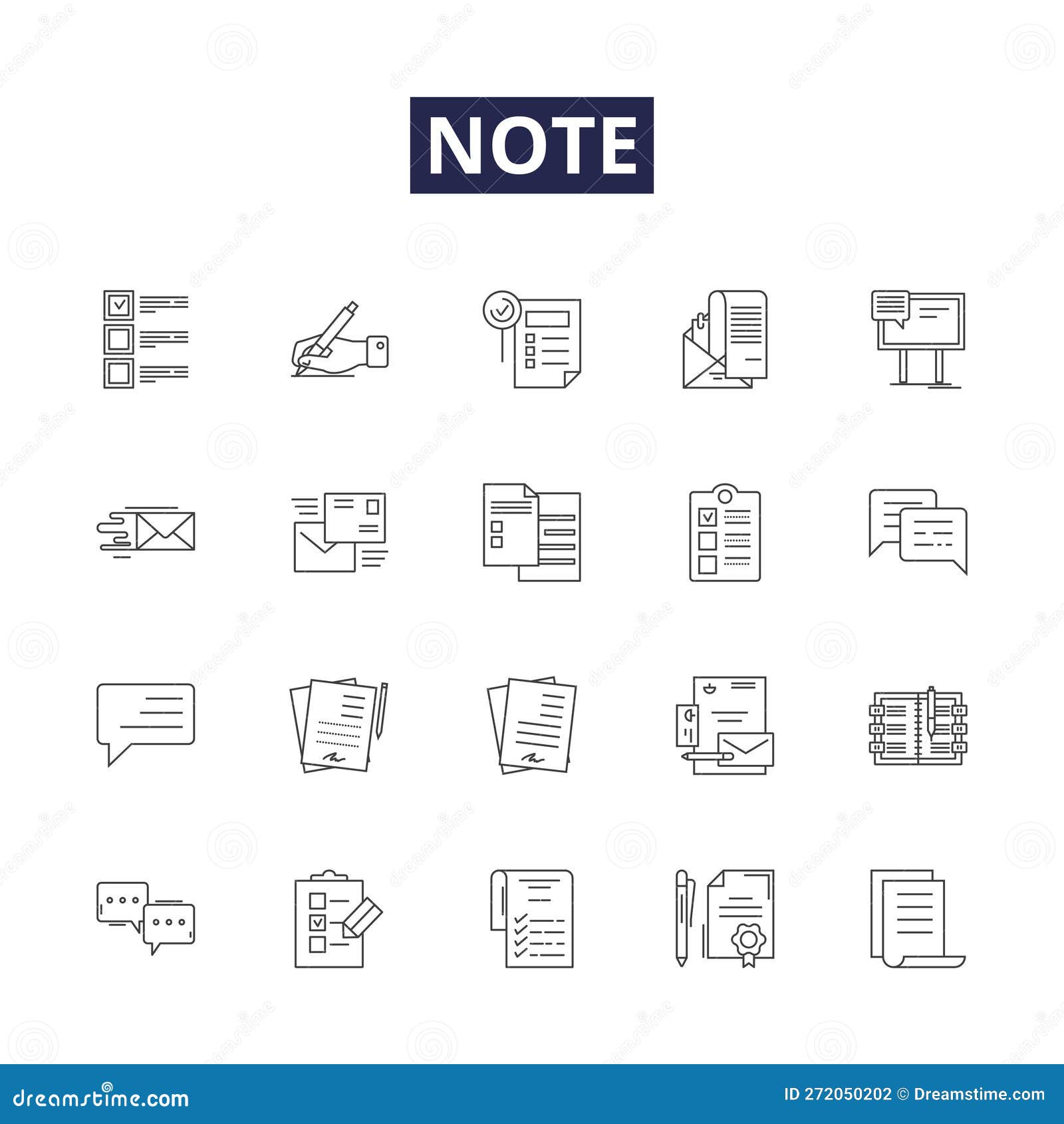 Note Line Vector Icons and Signs. Note, Background, Sheet, Illustration ...