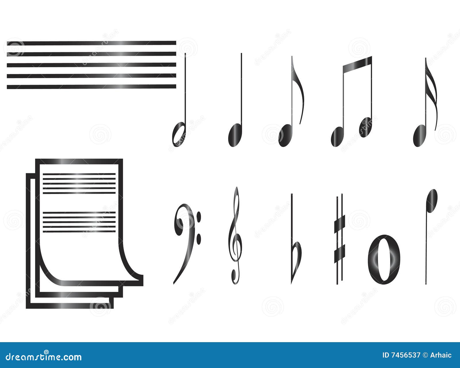 Note and lines system stock vector. Illustration of notebook - 7456537