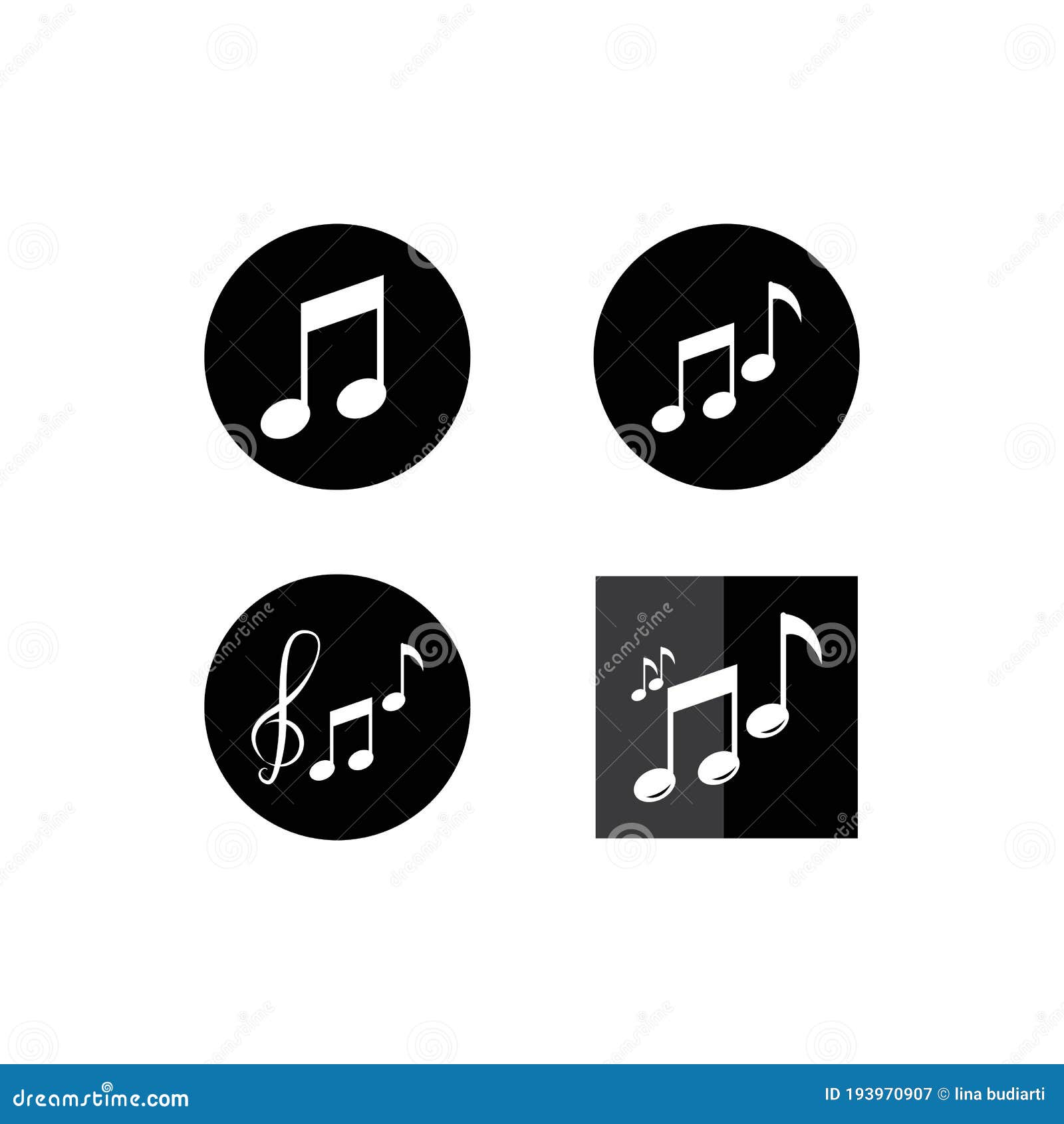 Note logo stock vector. Illustration of musical, quaver - 193970907