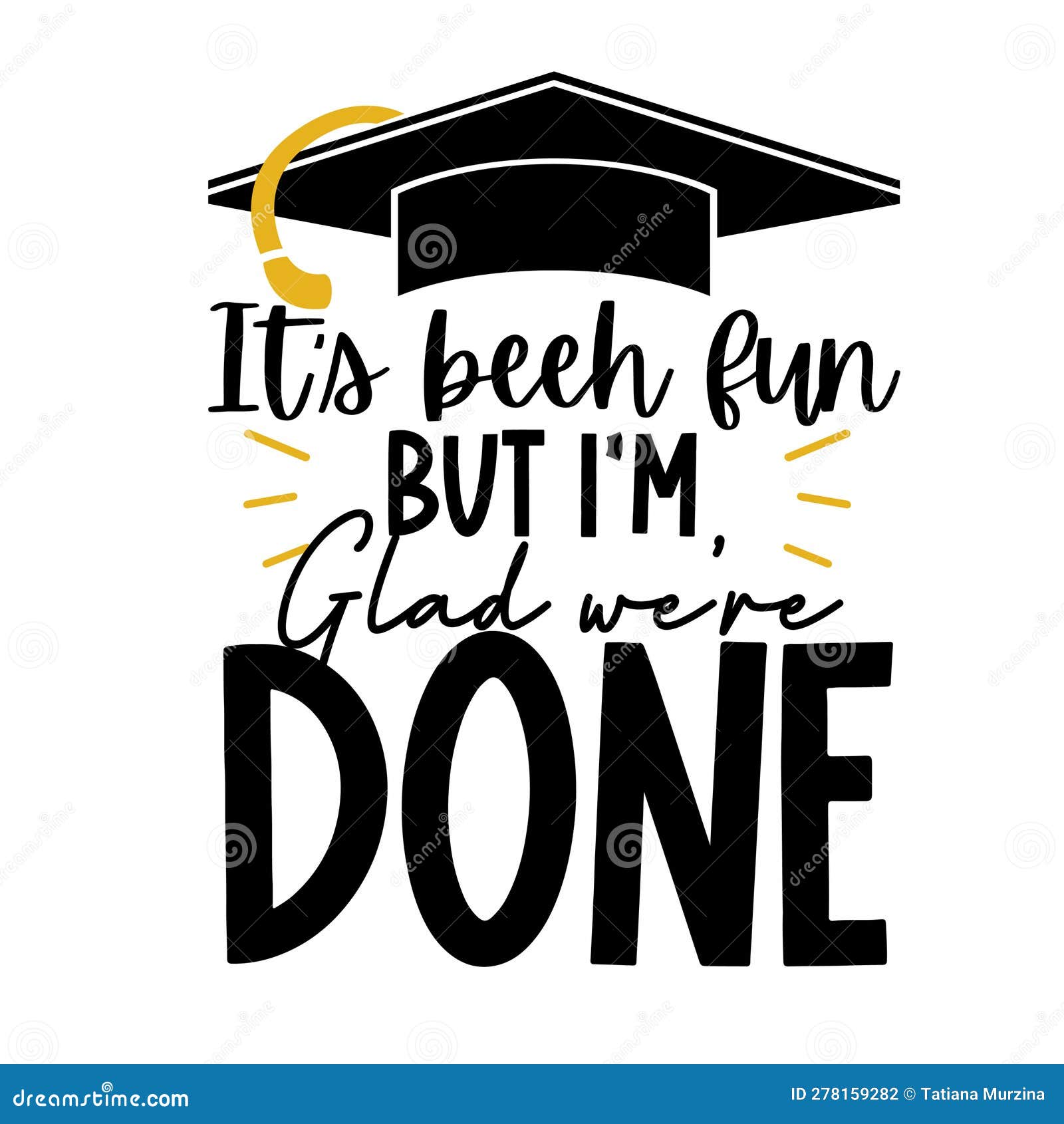 Note Manuscrite De Graduation. Slogan Typographique Moderne ...