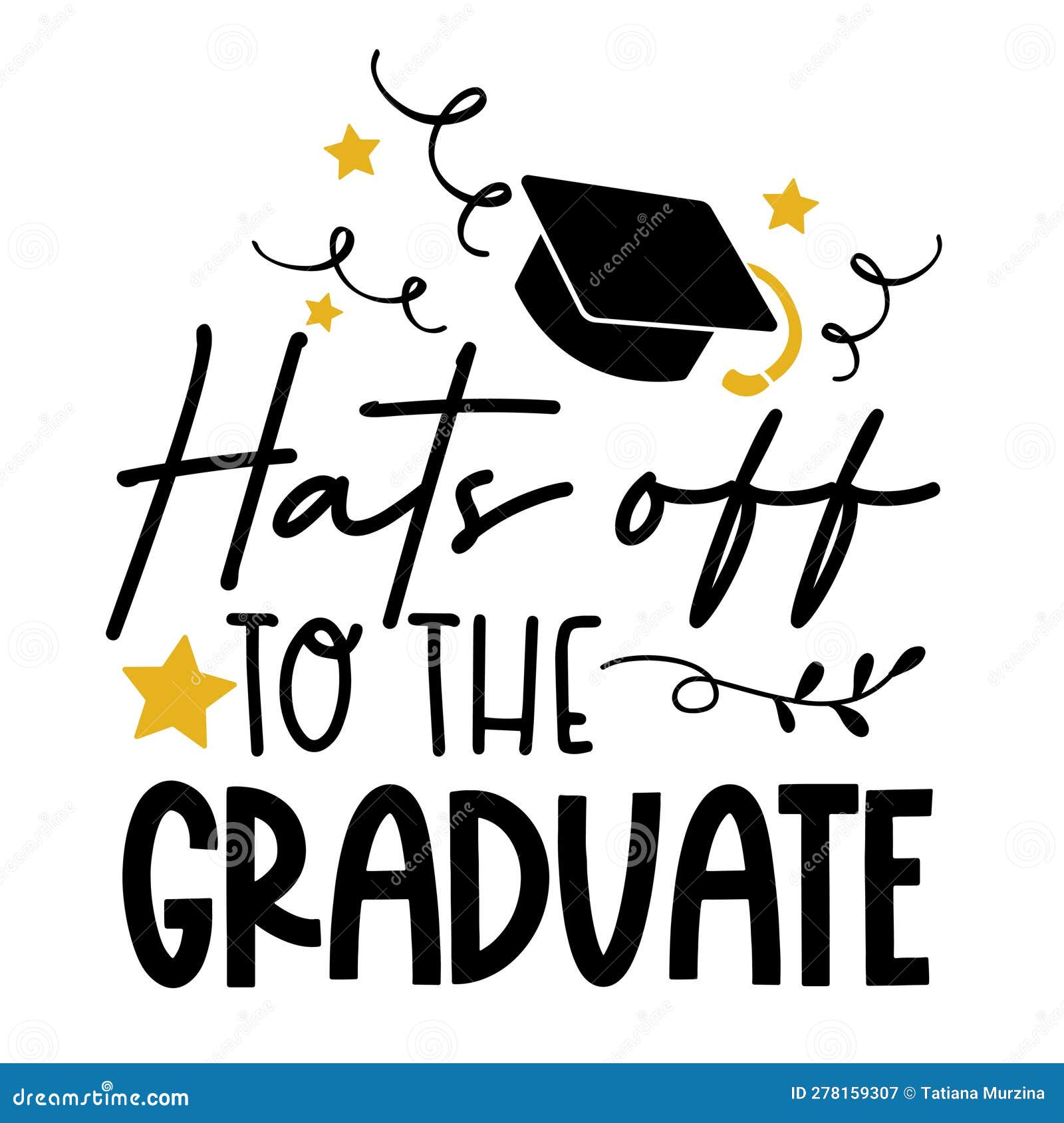 Note Manuscrite De Graduation. Slogan Typographique Moderne ...