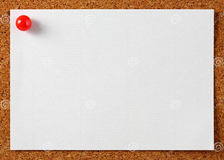 Note Memo Paper with Red Pin Stock Photo - Image of notification, hang ...