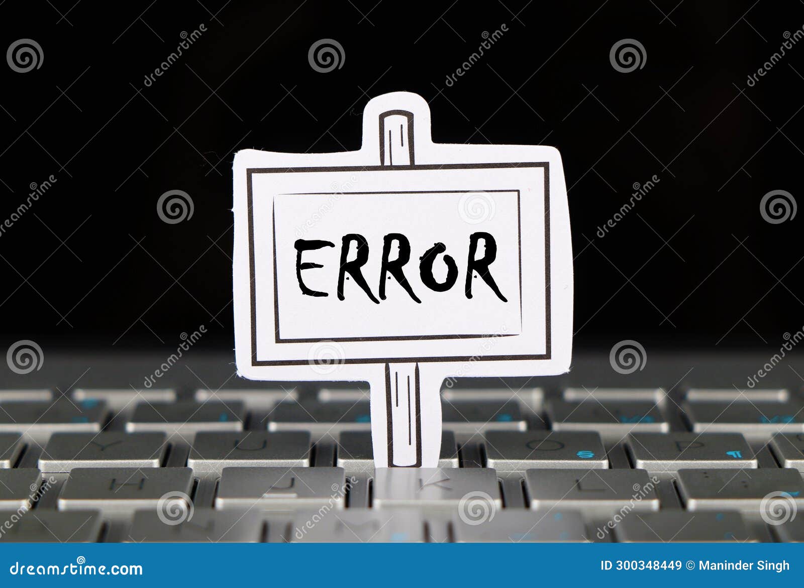 Note on Monitor with Text Error. Stock Image - Image of dating, save ...
