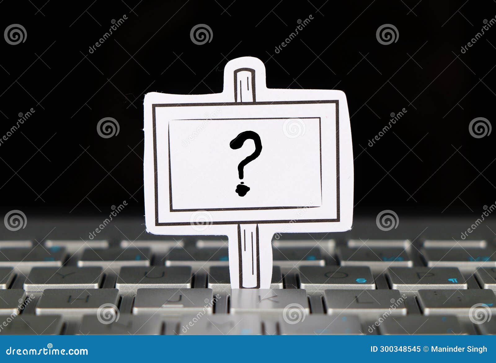 Note on Monitor with Text Question Mark. Stock Image - Image of dating ...