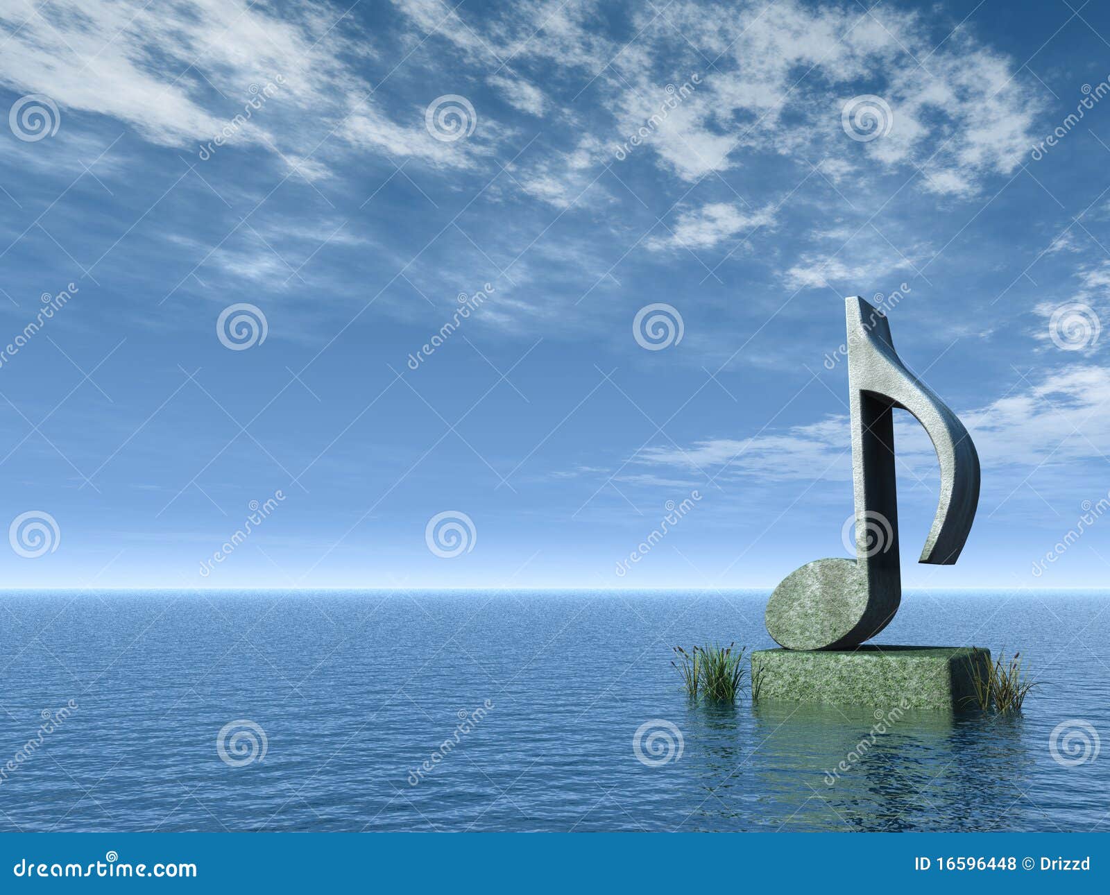 Note monument stock illustration. Illustration of sound - 16596448