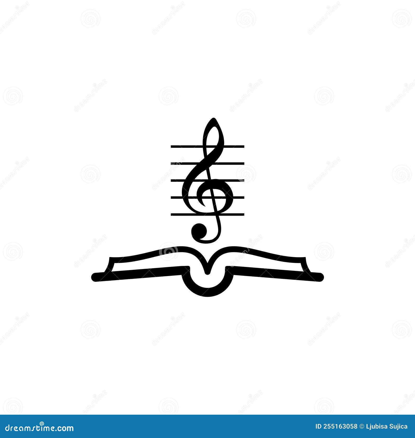 Note Music Book Logo Design Isolated on White Background Stock Vector ...