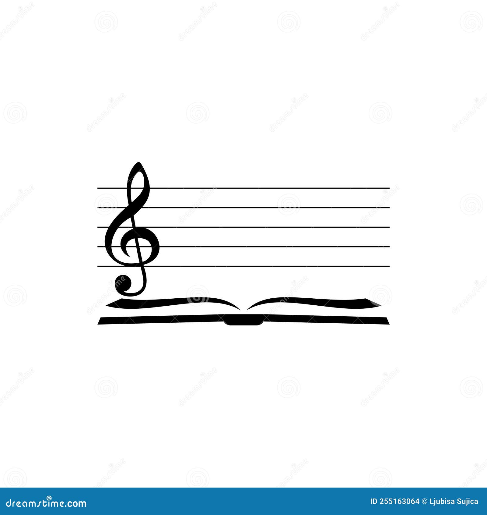 Note Music Book Logo Design Isolated on White Background Stock Vector ...