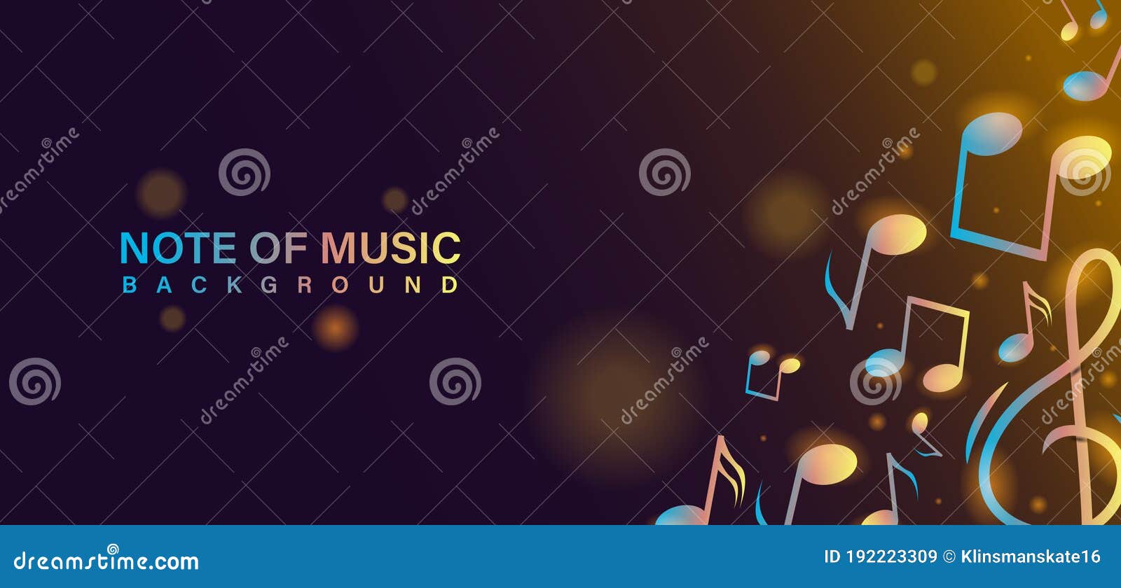 Note of Music Design Background Template Vector Stock Illustration ...